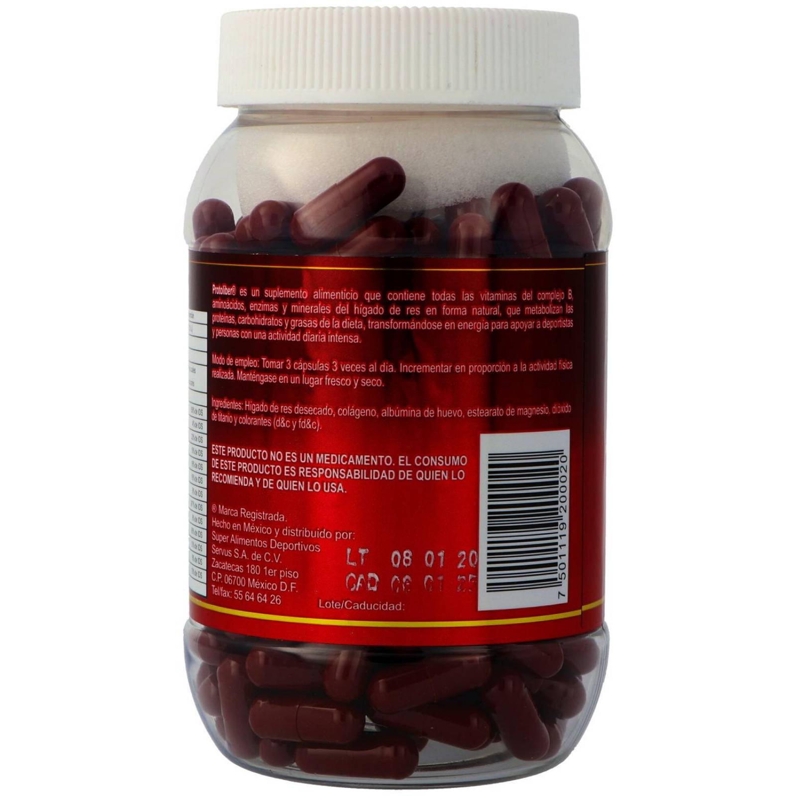 Protoliber Frasco Con 250 Cápsulas