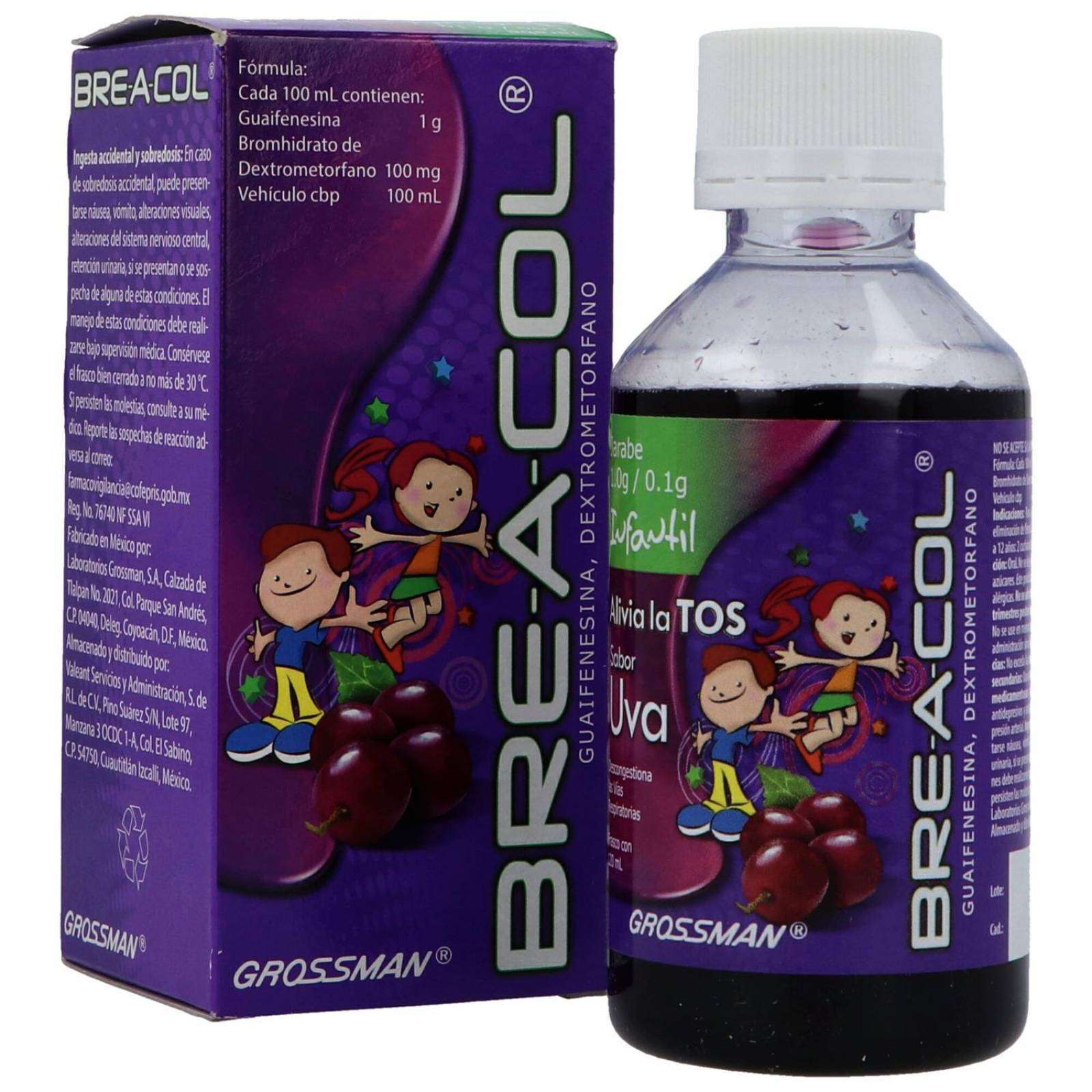Bre-a-col Jarabe Infantil 1.0 G / 0.1 G Caja Con Frasco Con