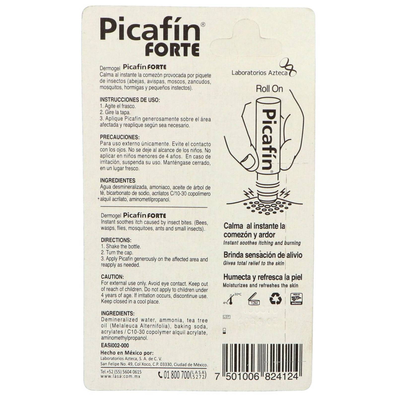 Picafín Forte Dermogel Empaque Con Tubo Con 10 mL