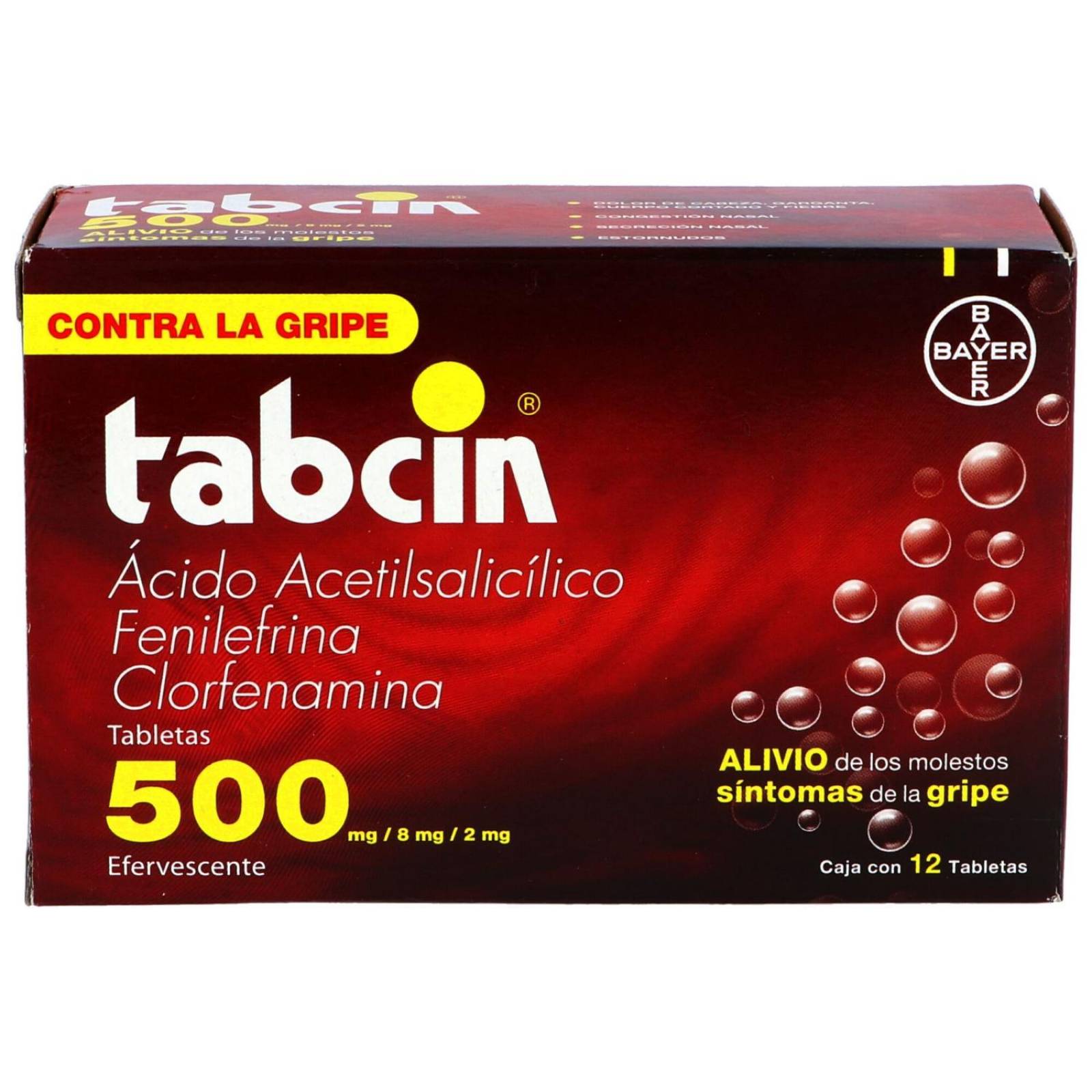 Tabcin 500 mg Caja Con 12 Tabletas Efervescentes