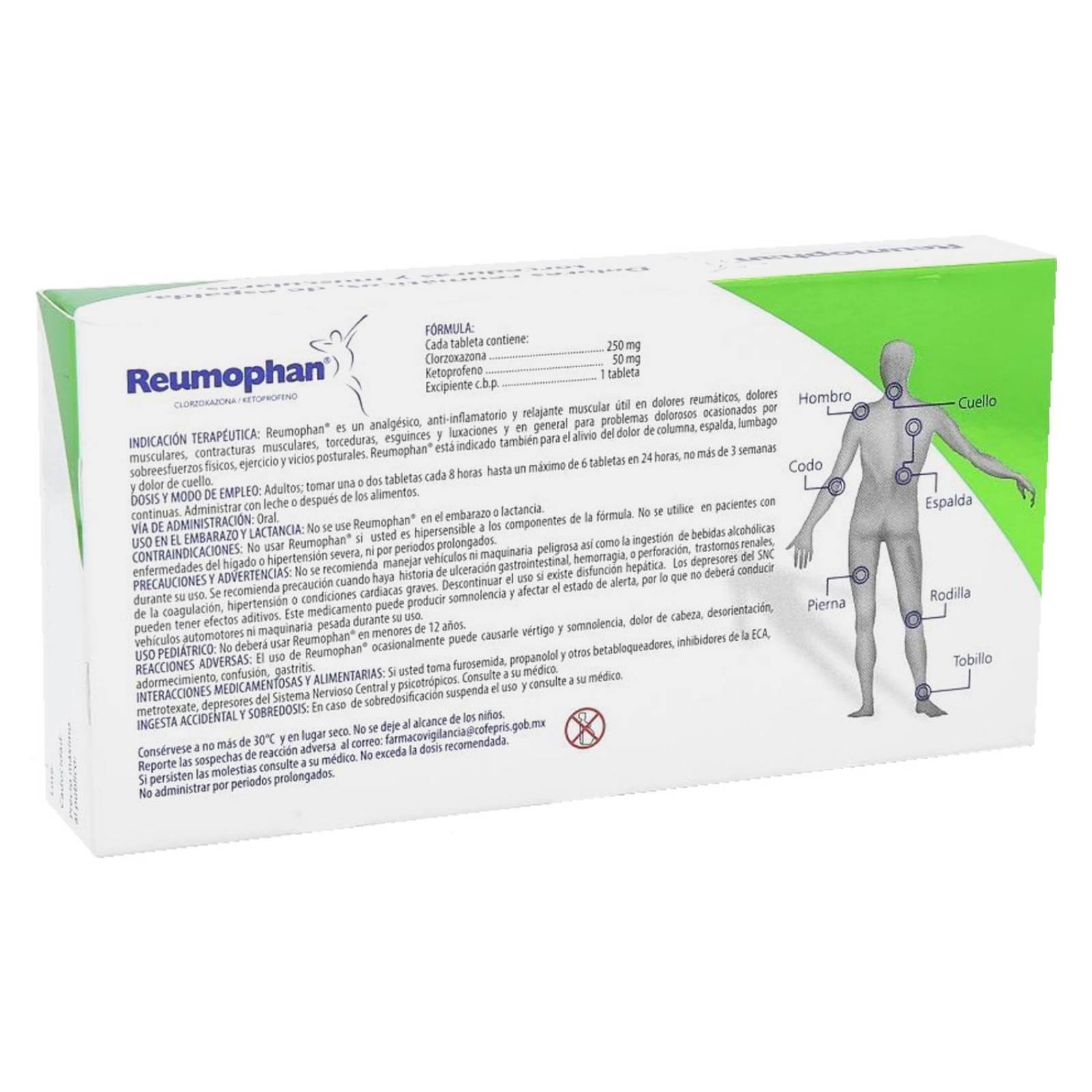 Reumophan 250 mg/ 50 mg Caja Con 20 Tabletas