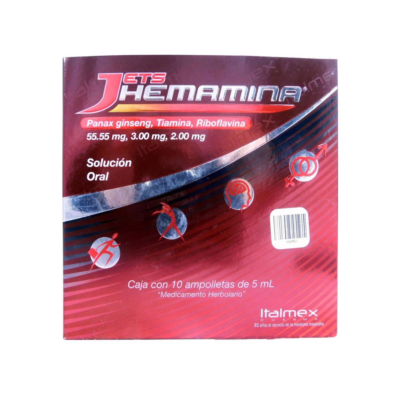Hemamina Jet Caja Con 10 Ampolletas De 5 Ml