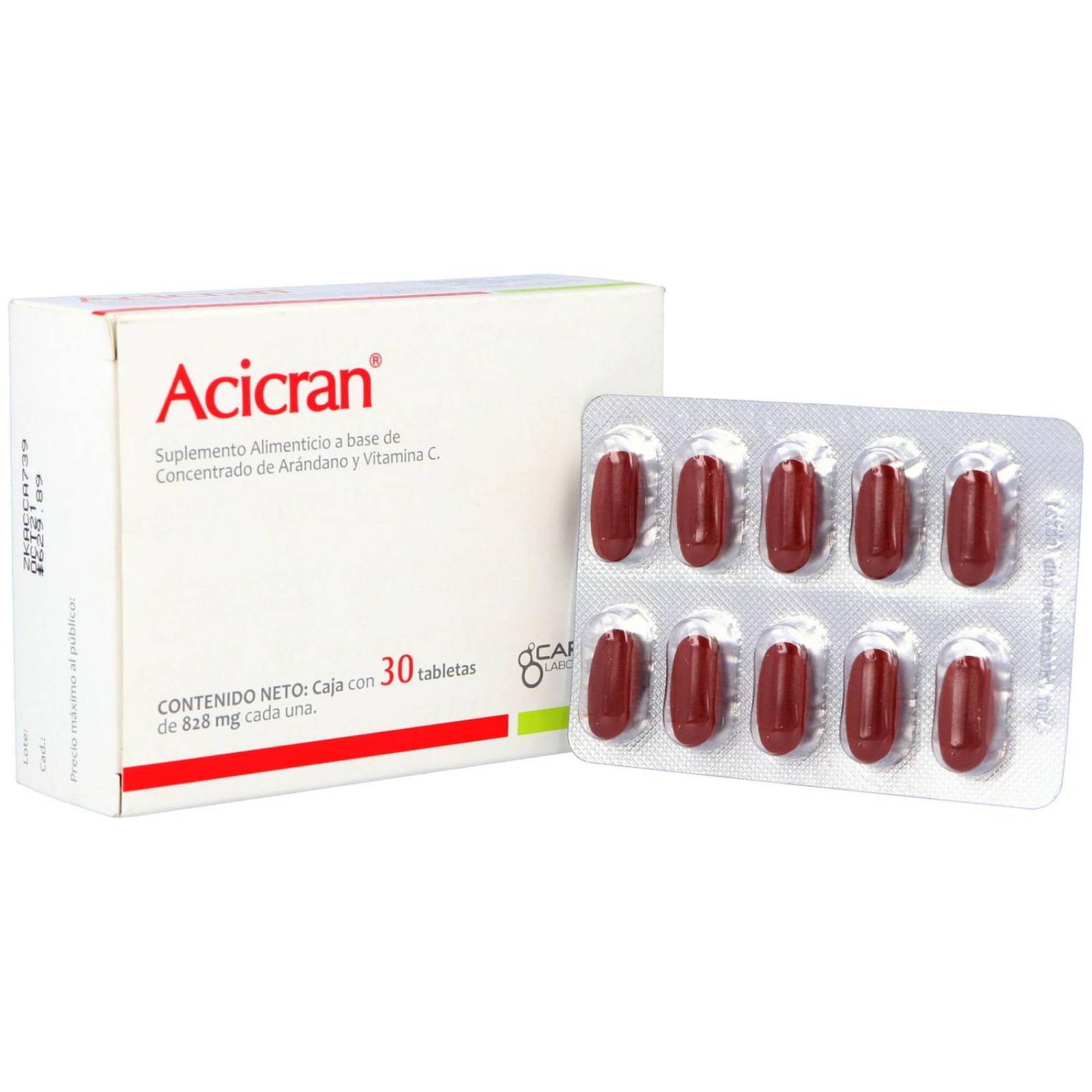 Acicran 828 Mg Caja Con 30 Tabletas