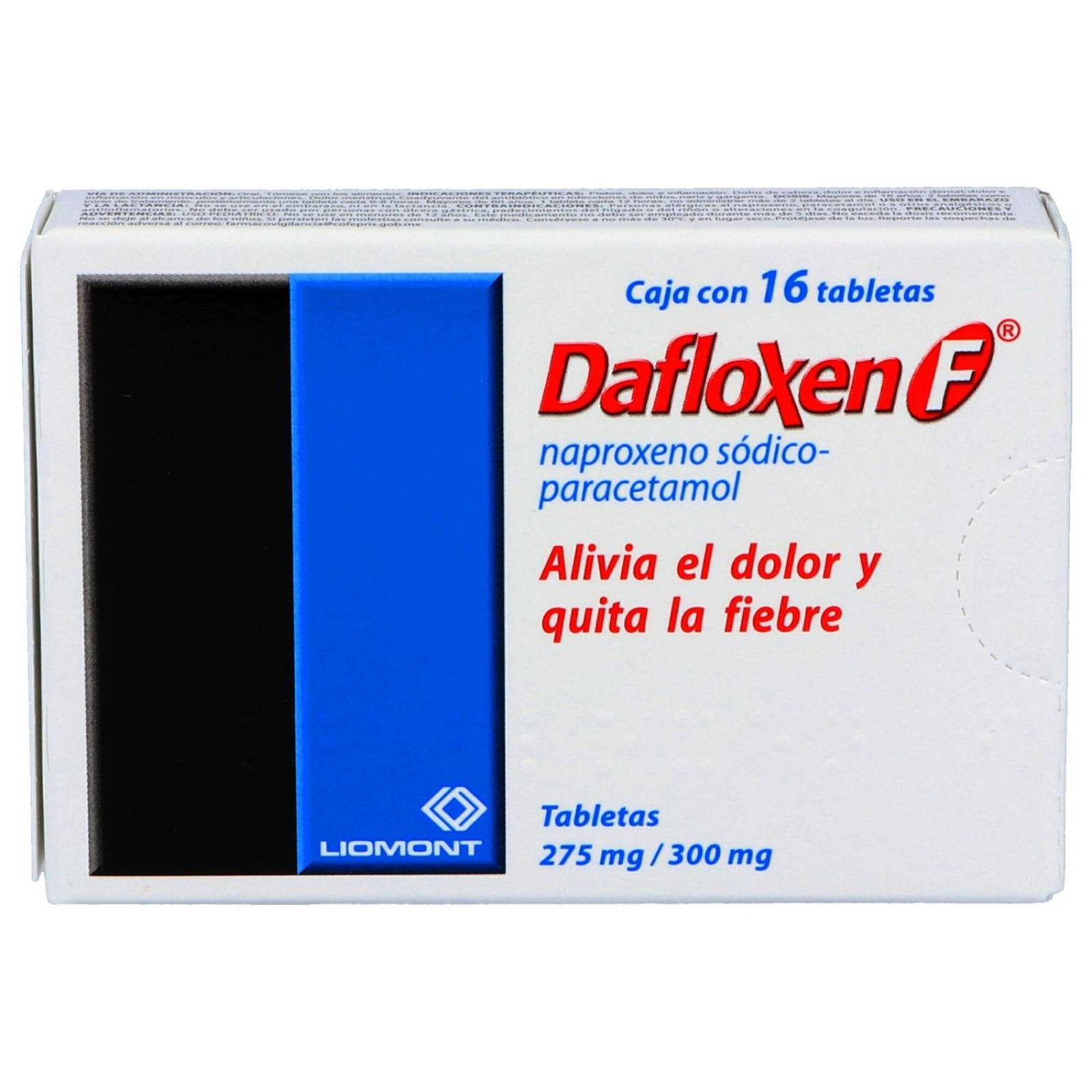 Dafloxen F 275 mg /300 mg Caja Con 16 Tabletas