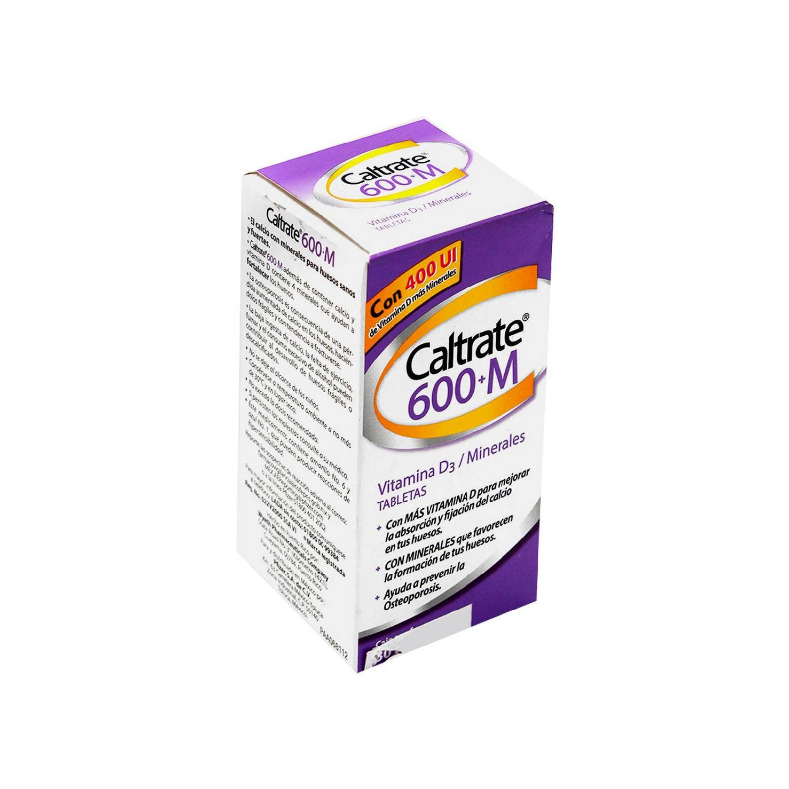 Caltrate 600+m Caja Con Frasco X 30 Tabletas