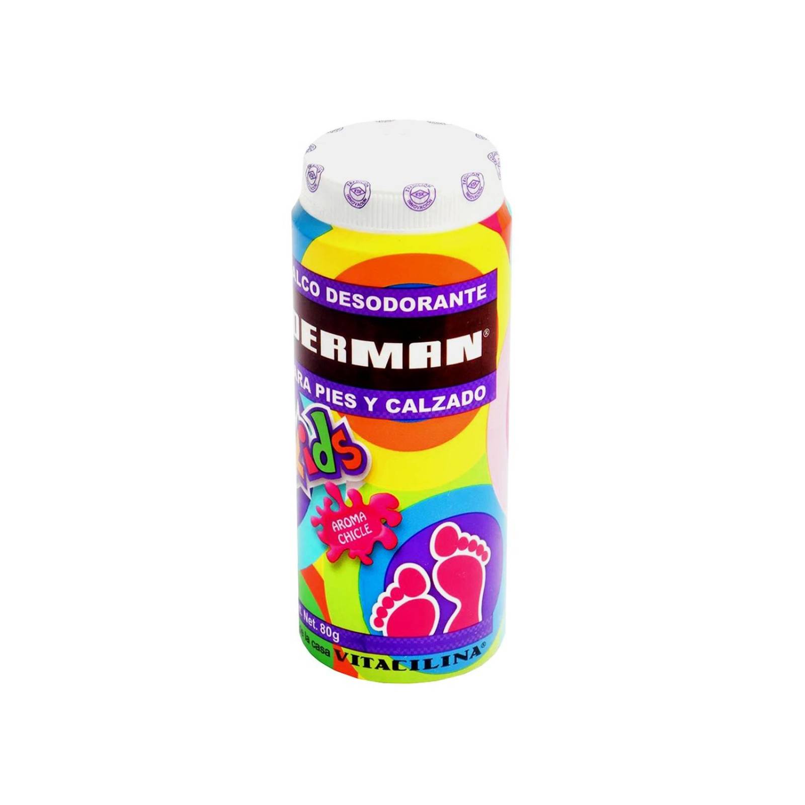 Derman Kids Talco Aroma Chicle Bote Con 80g