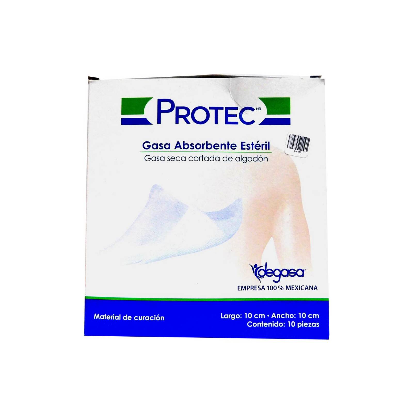 Protec Gasa Absorbente Estéril 10X10m Caja Con 10 Piezas