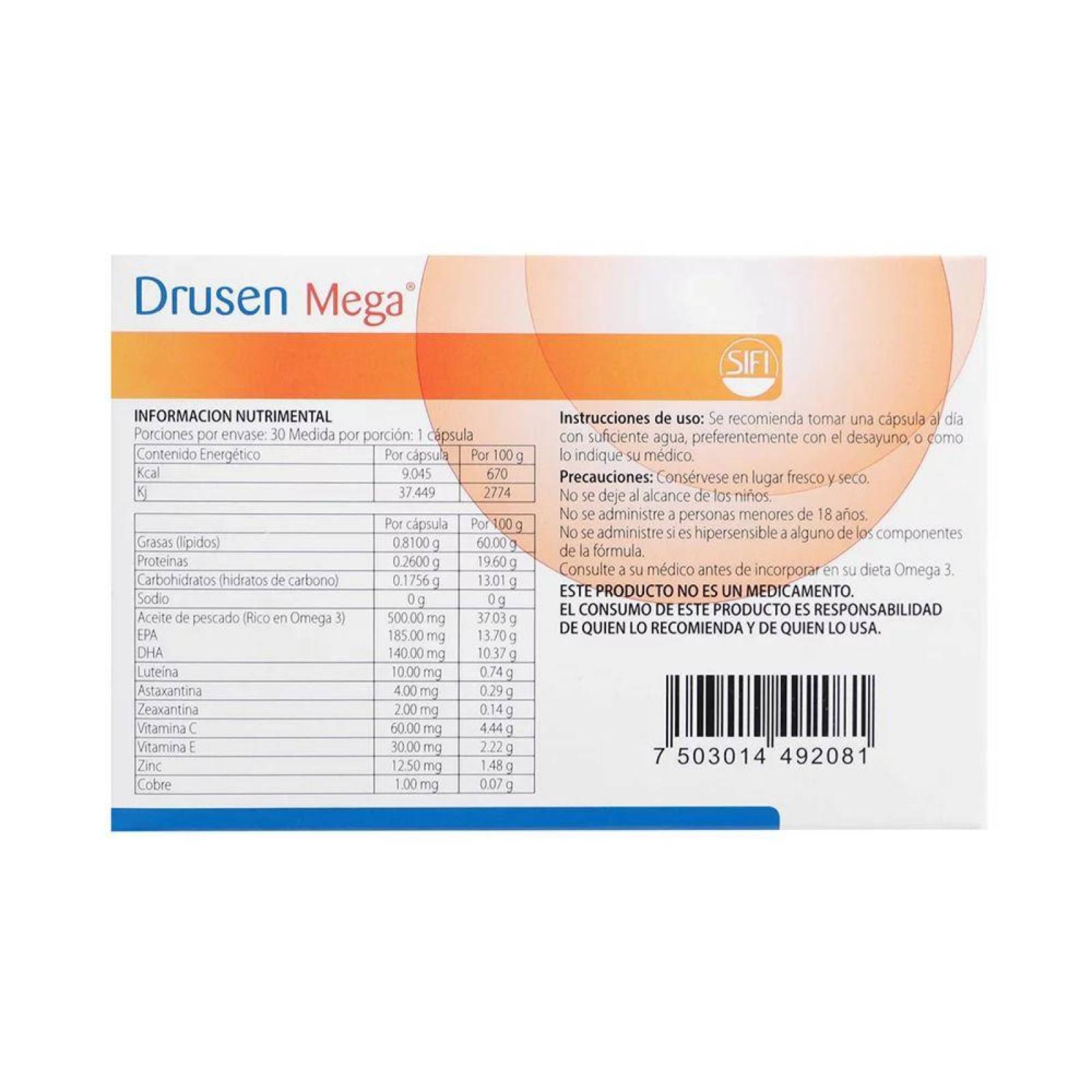 Drusen Mega Caja Con 30 Cápsulas