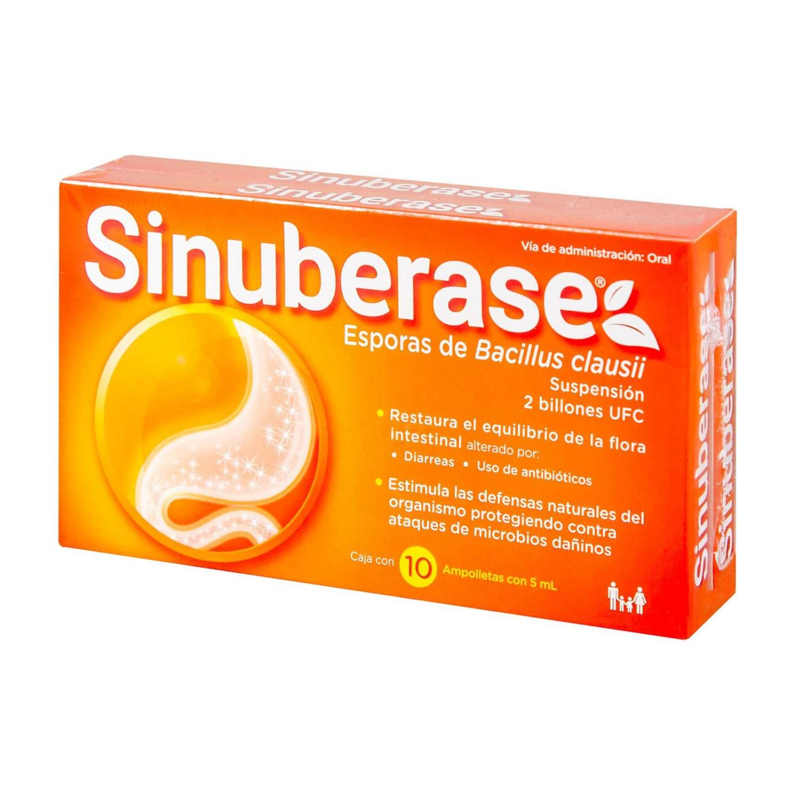 Sinuberase Suspensión Caja Con 10 Ampolletas Con 5 mL