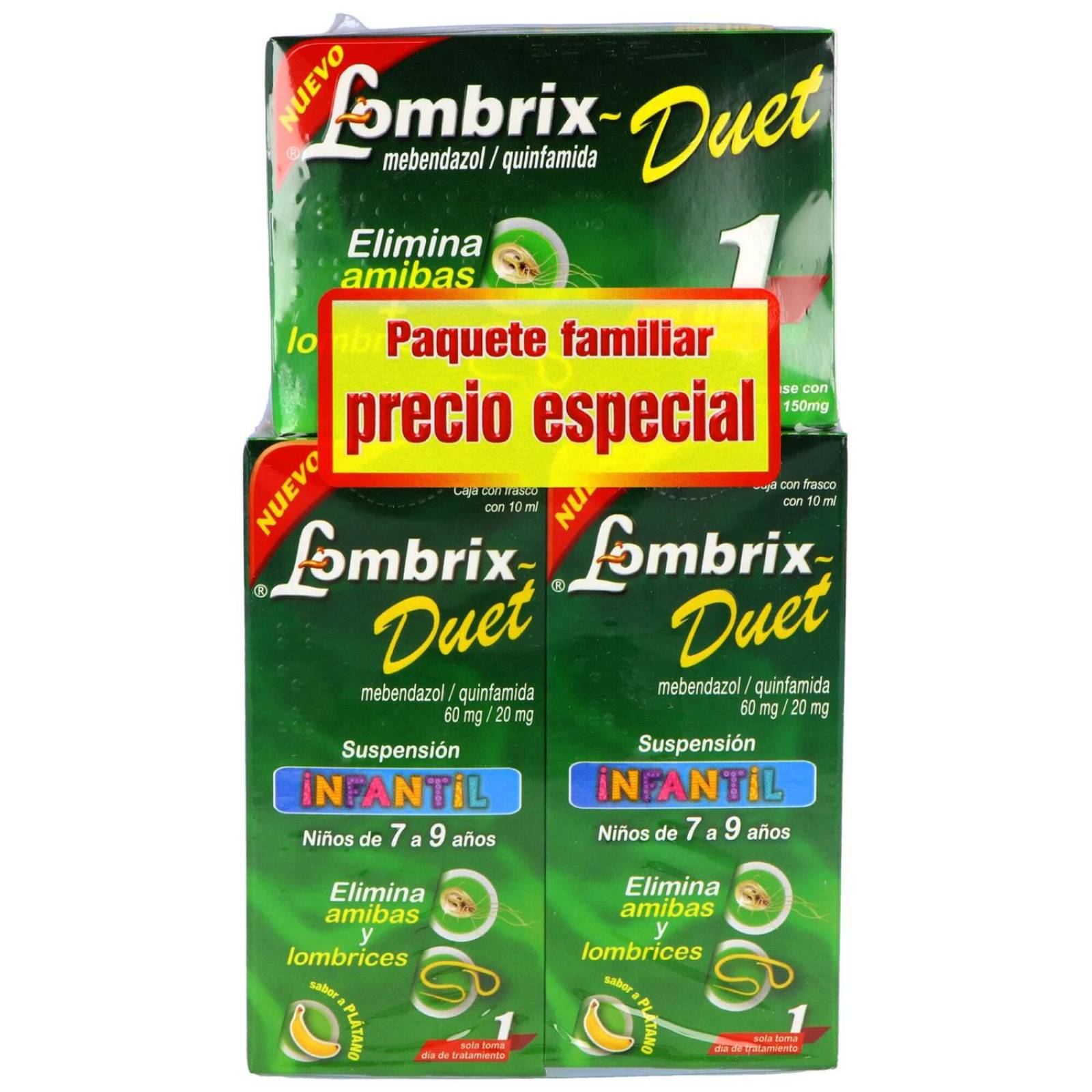 Lombrix Duet Paquete Familiar Con 2 Cajas Con 1 Tableta Y 2 Cajas Con 1 ...
