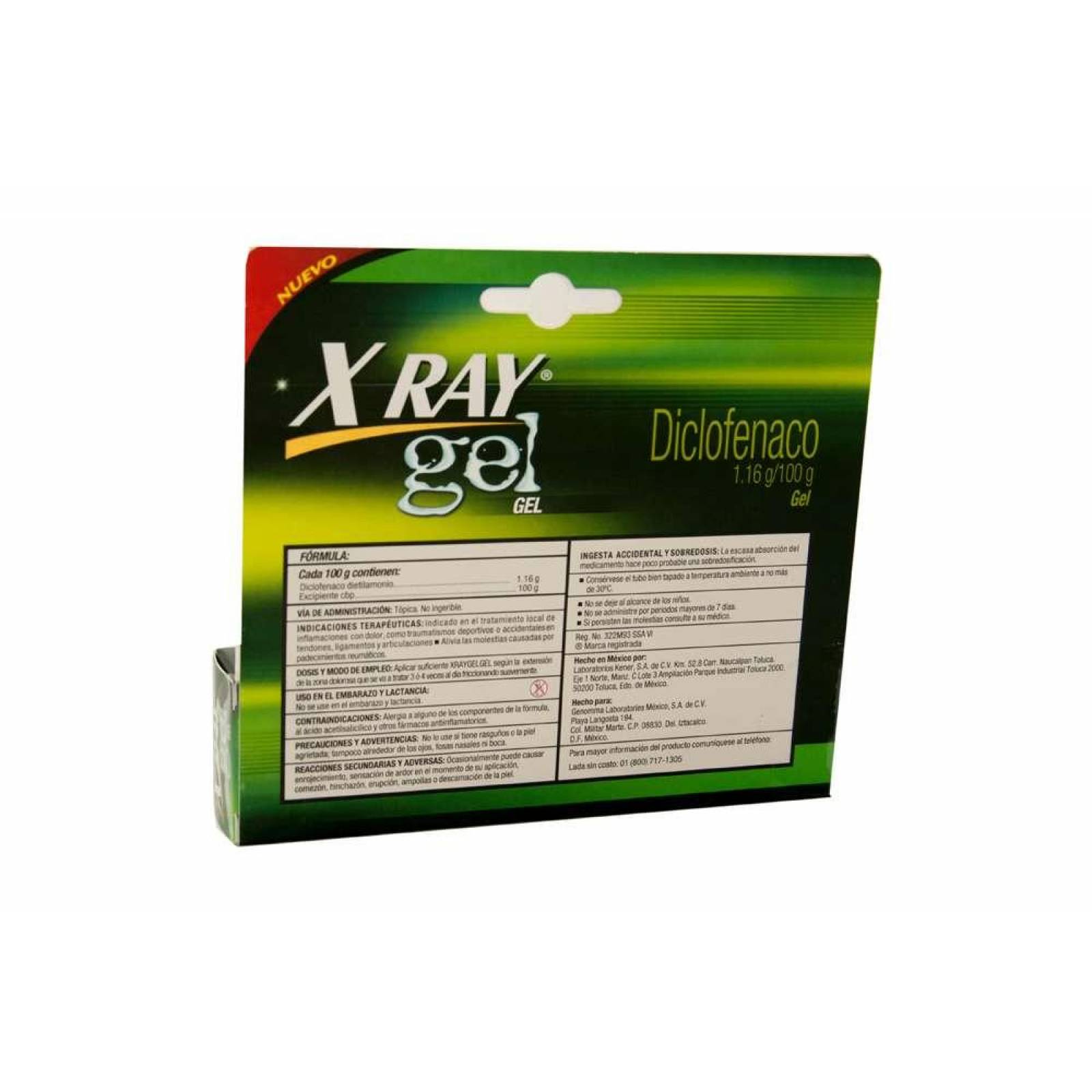 Xray gel 1.16 g / 100 g Caja Con Tubo Con 30 g
