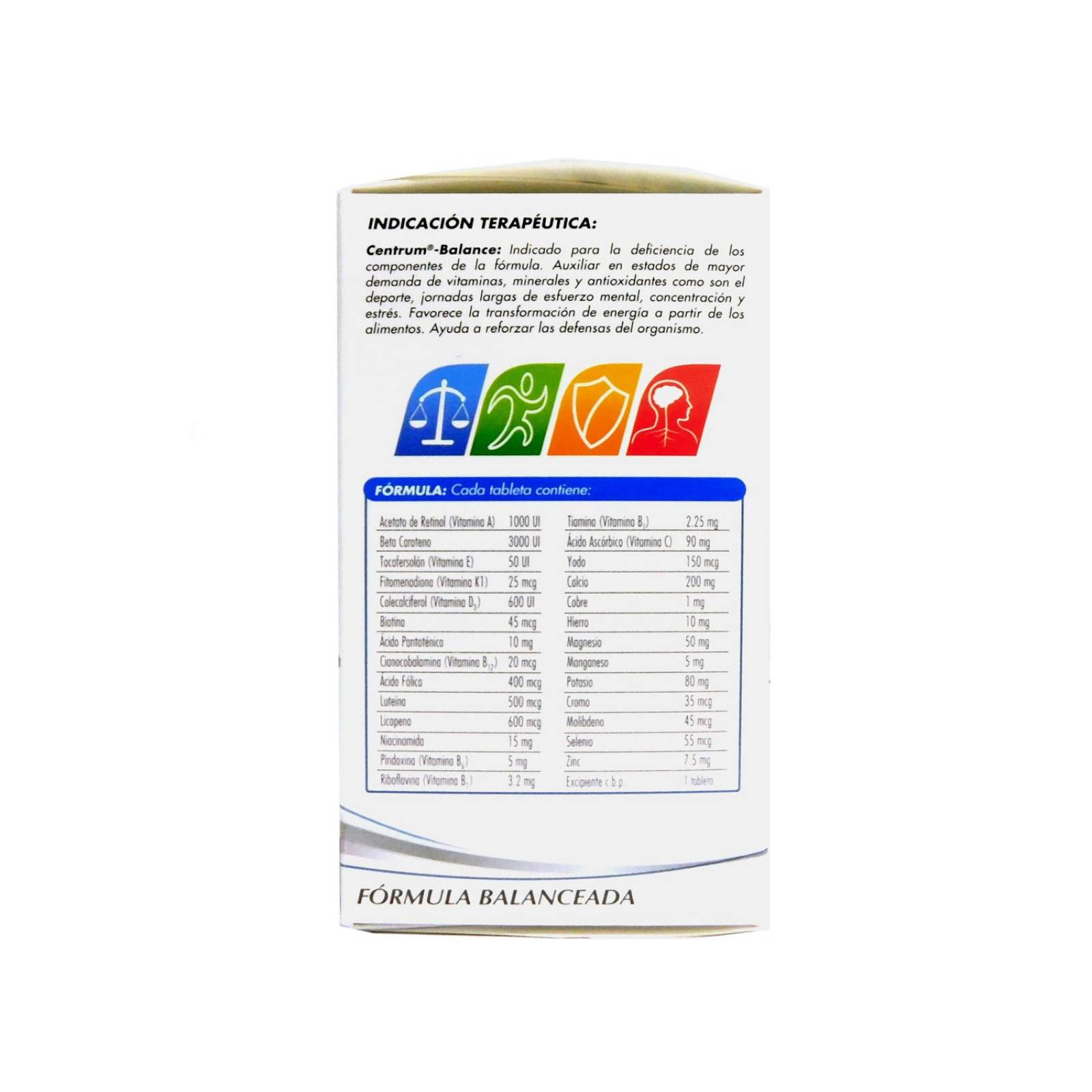 Centrum Fórmula Balanceada Caja Con Frasco Con 30 Tabletas