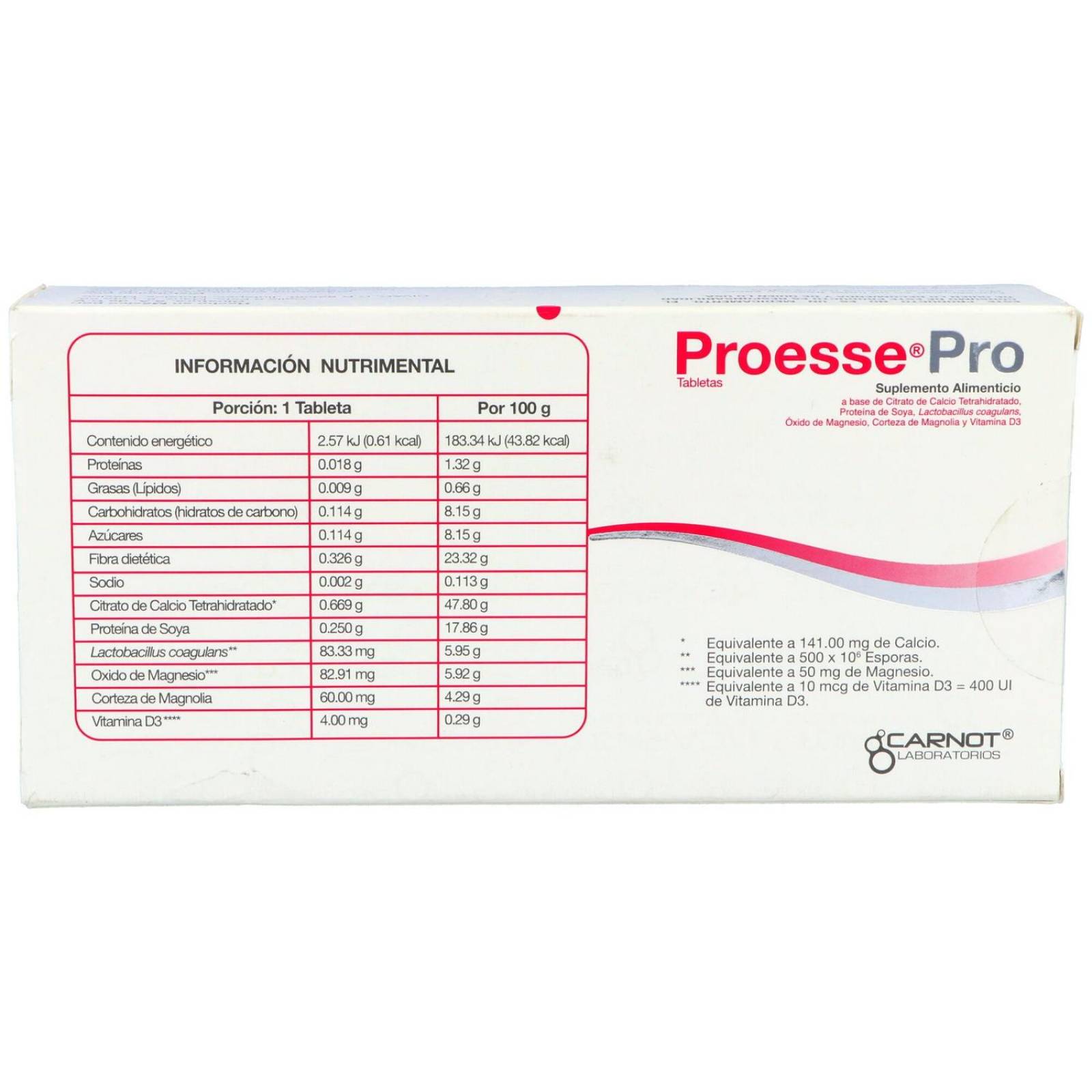 Suplemento Alimenticio Proesse Pro 1400 mg Caja Con 30 Tabletas