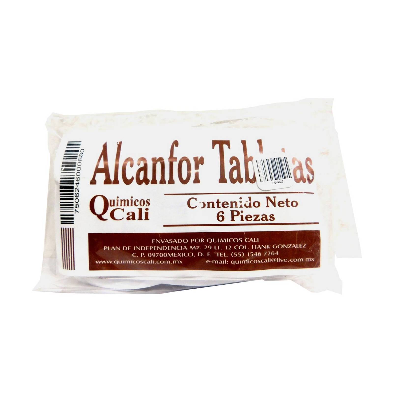 Alcanfor Tabletas 6 Sobres