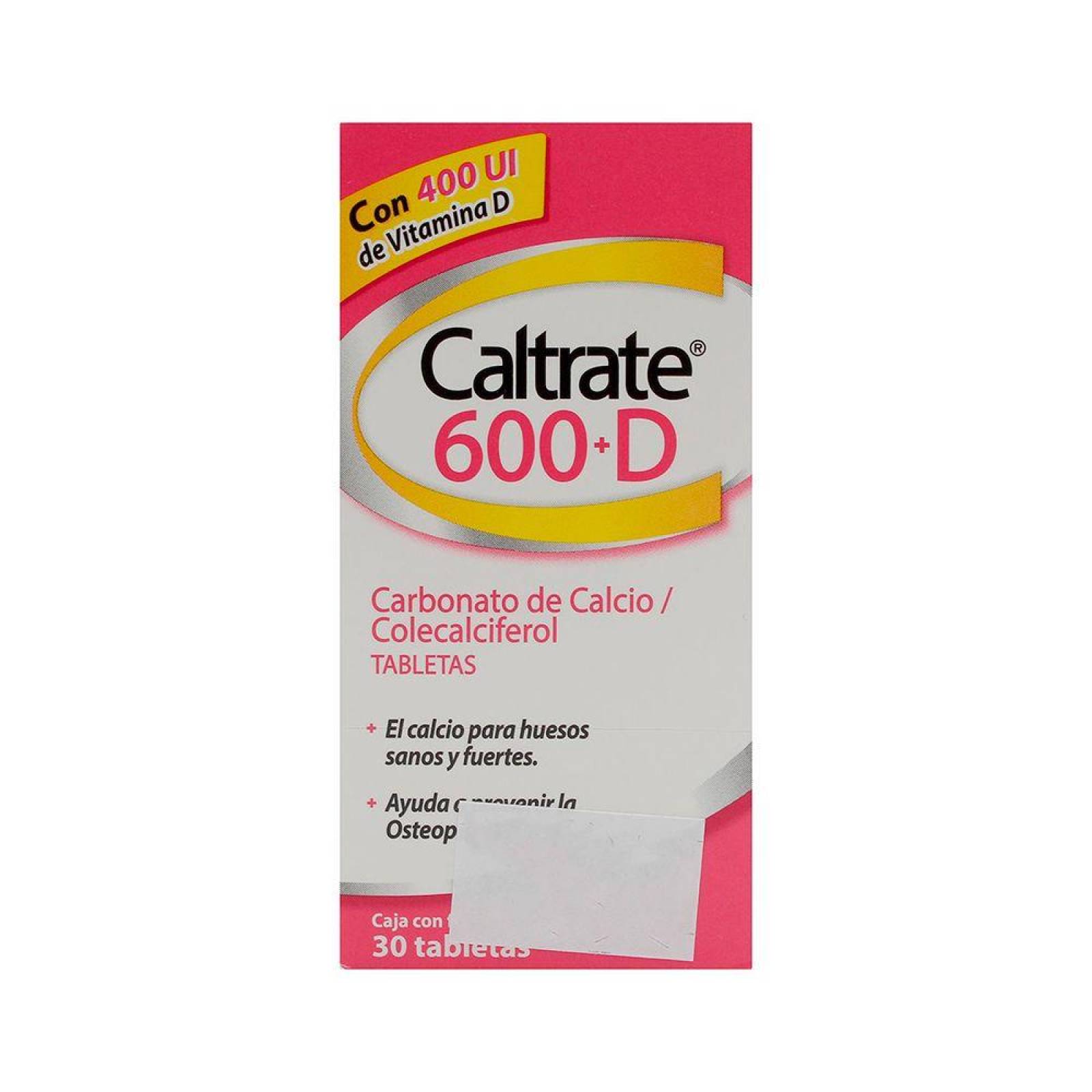 Caltrate 600 D Caja Con Frasco Con 30 Tabletas