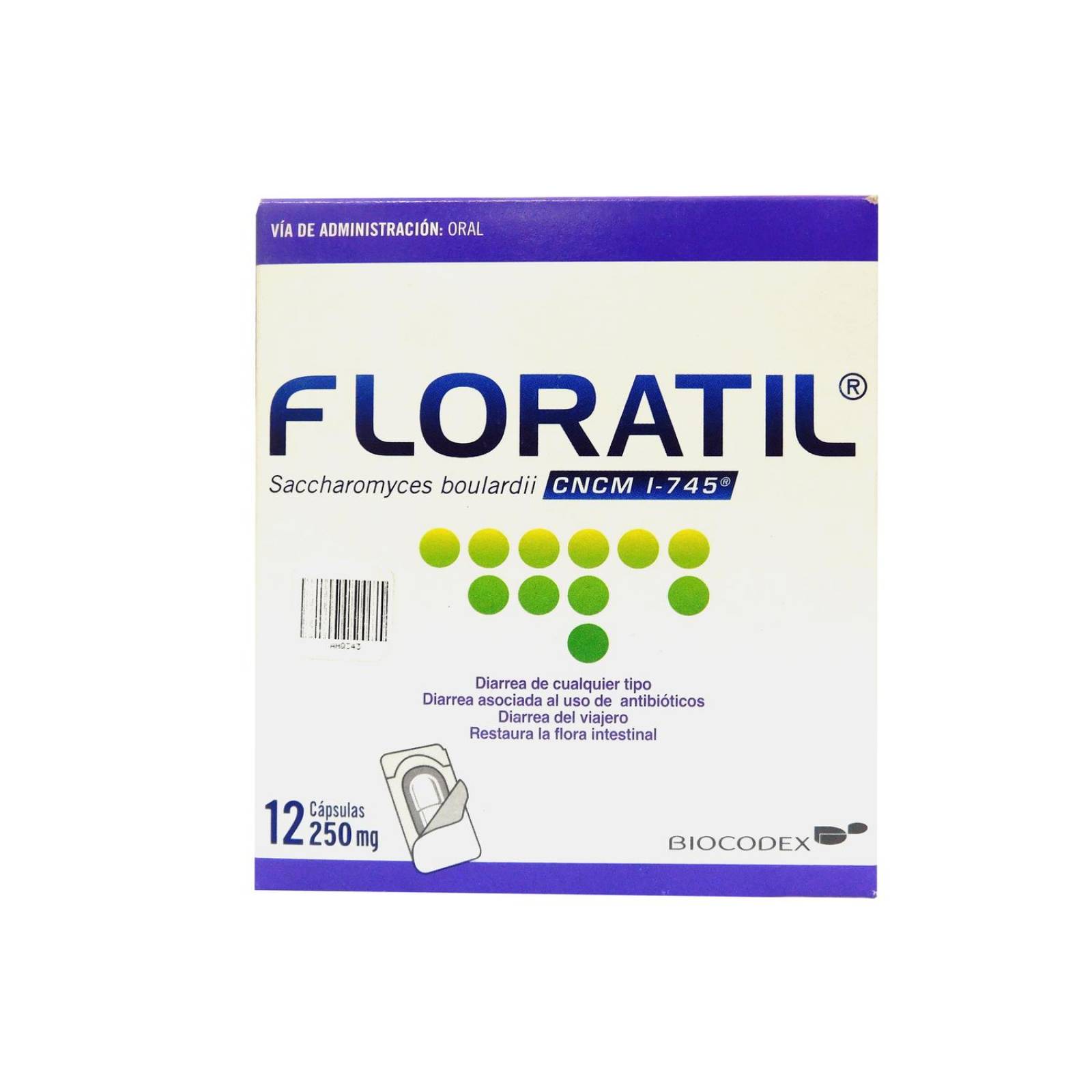 Floratil 250 mg Caja Con 12 Cápsulas