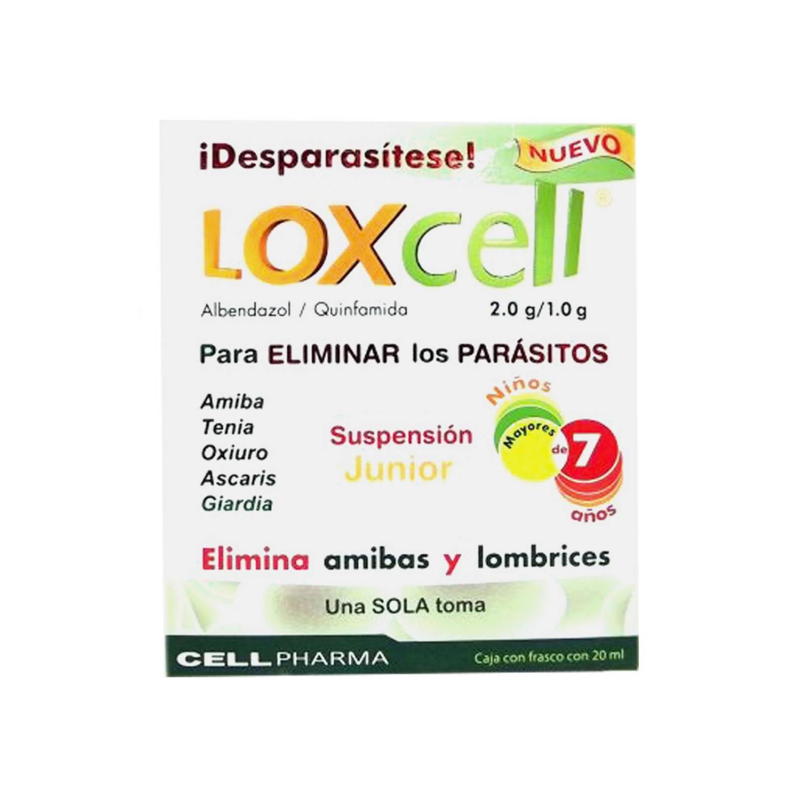 Loxcell Suspensión Junior Caja Con Frasco Con 20 mL
