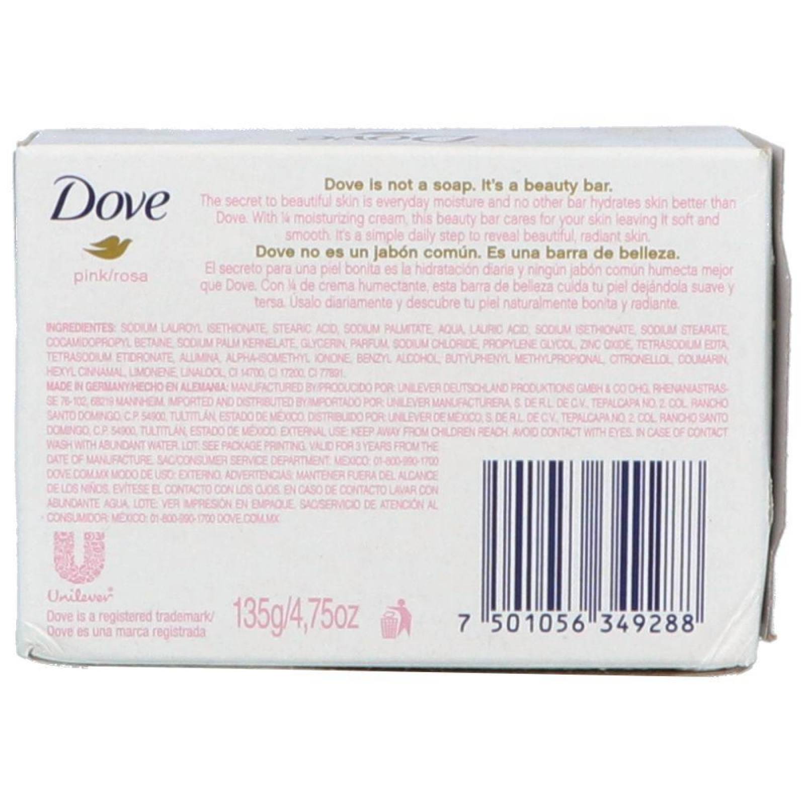 DOVE Pink/Rosa Jabón En Barra Con 135g