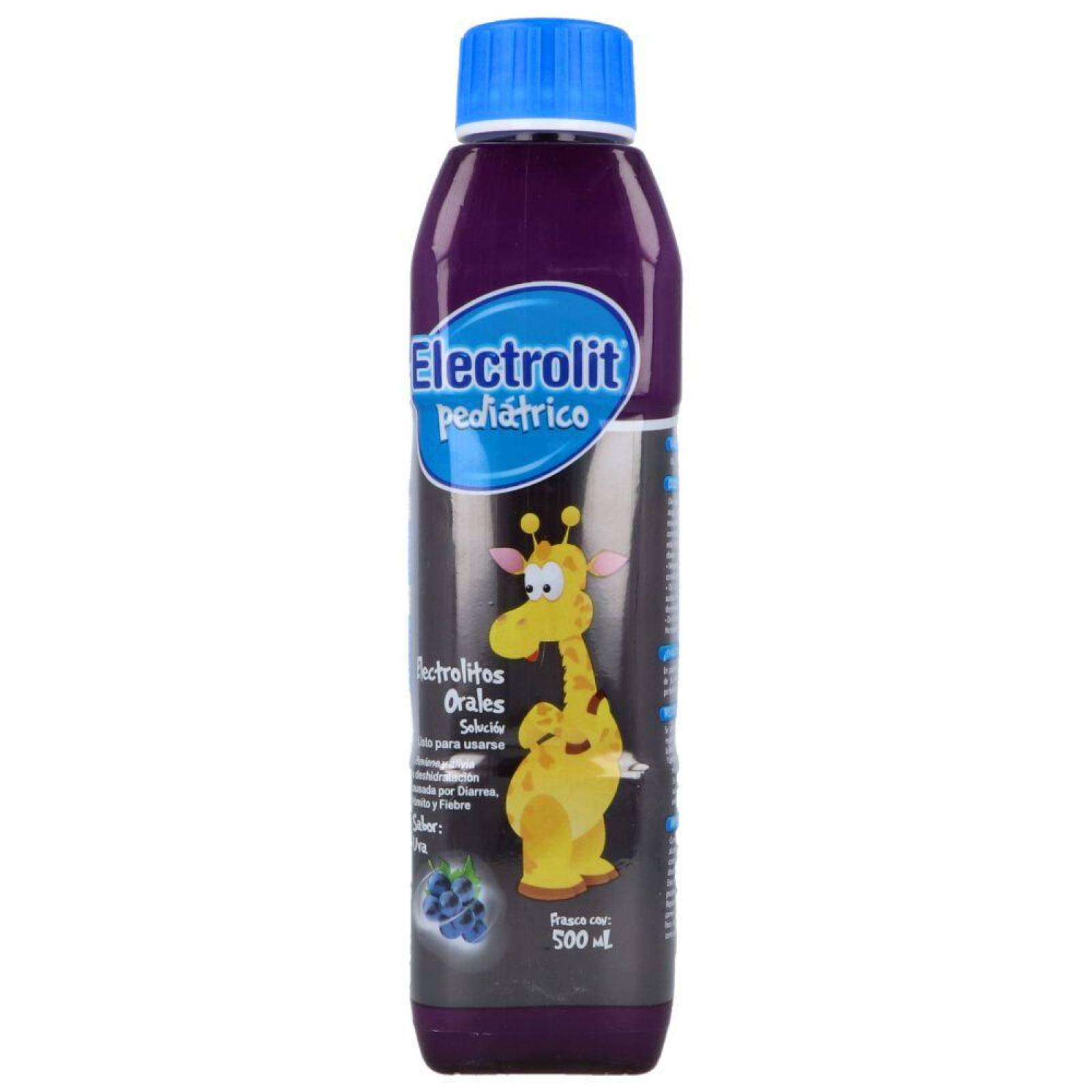 Electrolit Pediátrico Suero Oral Botella Con 500mL Sabor Uva