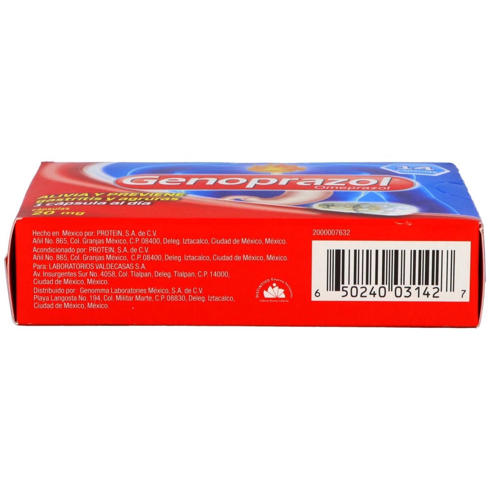 Genoprazol 20 mg Caja Con 14 Cápsulas