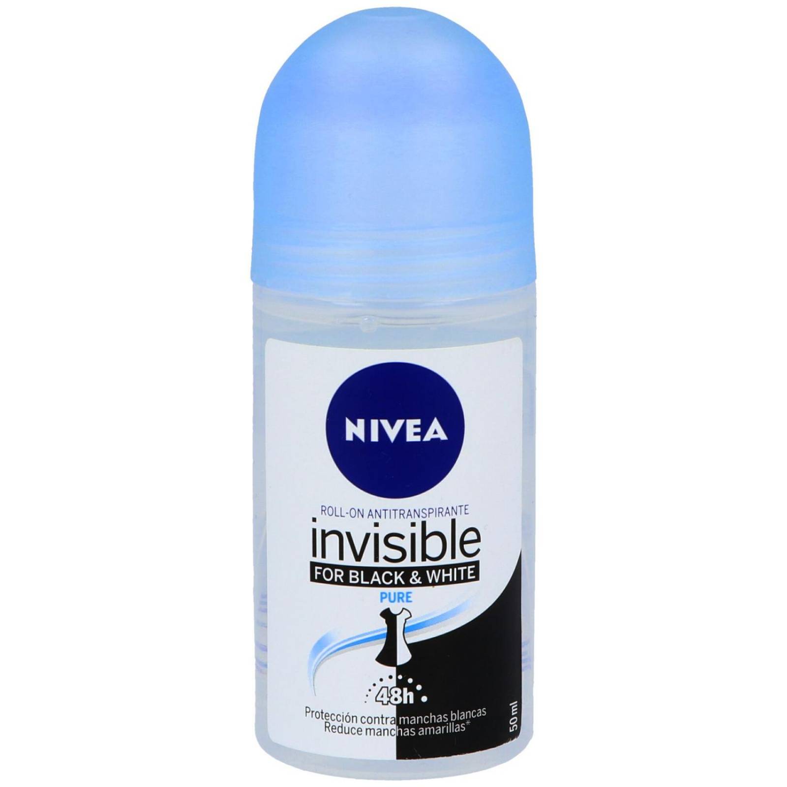 Antitranspirante En Roll-On Nivea Invisible 48 H For Black & White Con ...