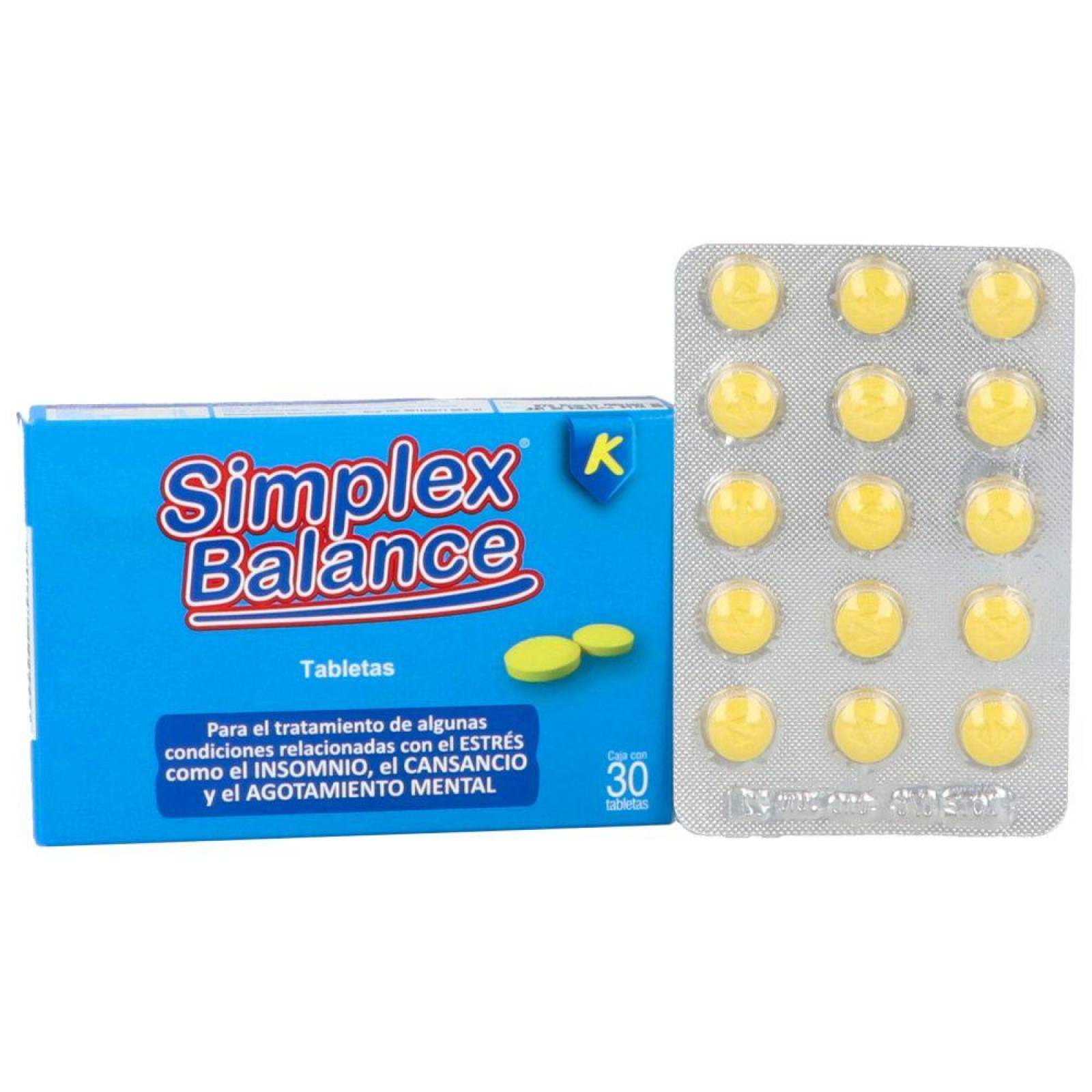 Simplex Balance Caja Con 30 Tabletas