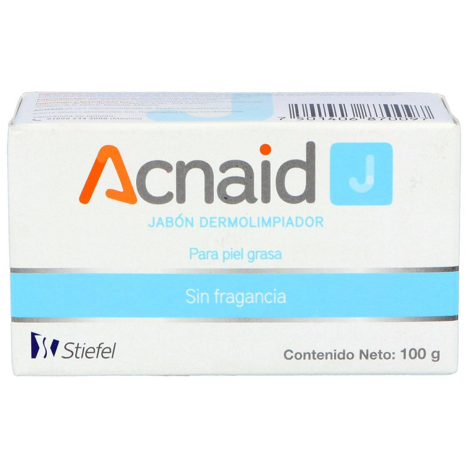 Jabón Dermolimpiador Acnaid Caja Con Barra Con 100 g