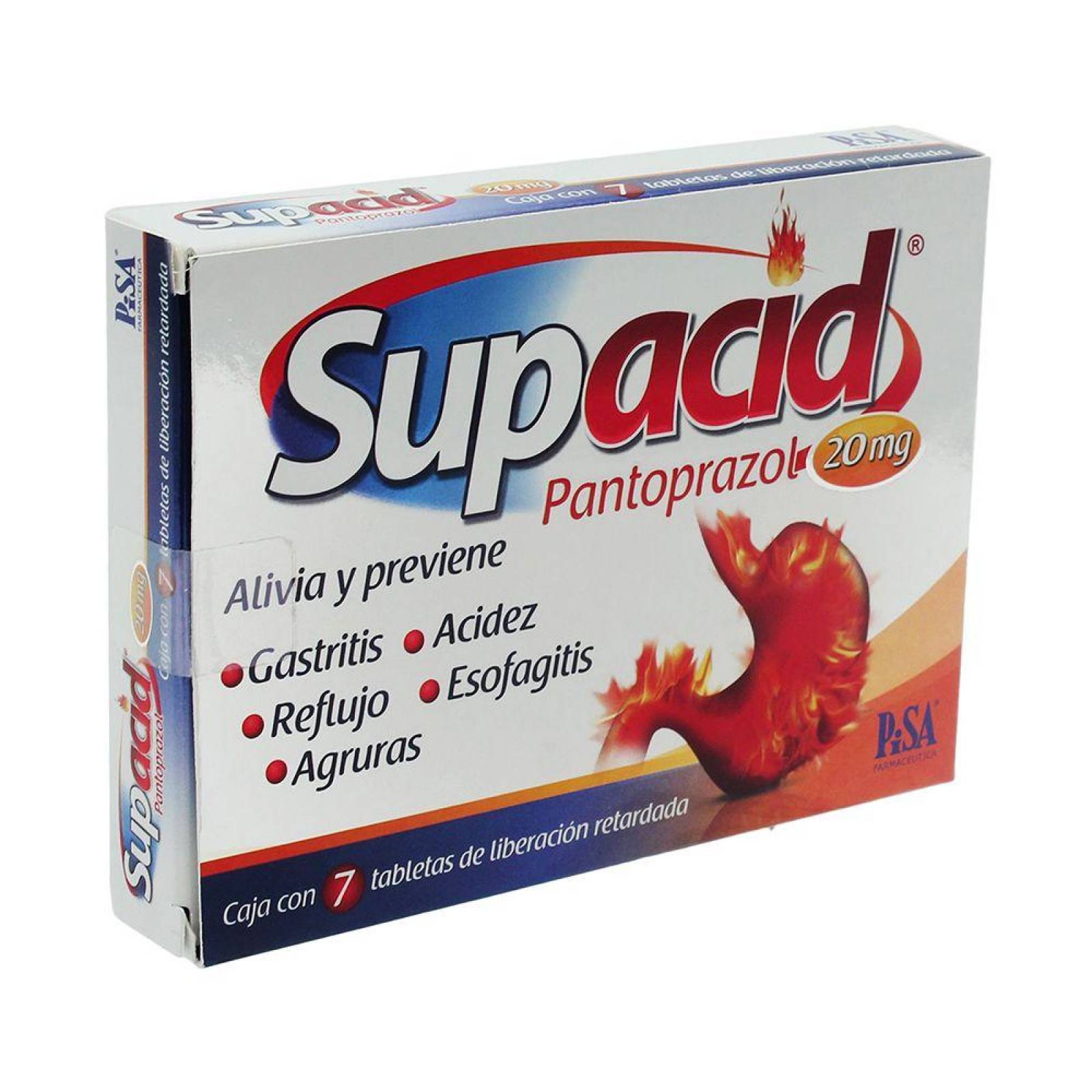 Supacid 20 mg Caja Con 7 Tabletas De Liberación Retardada