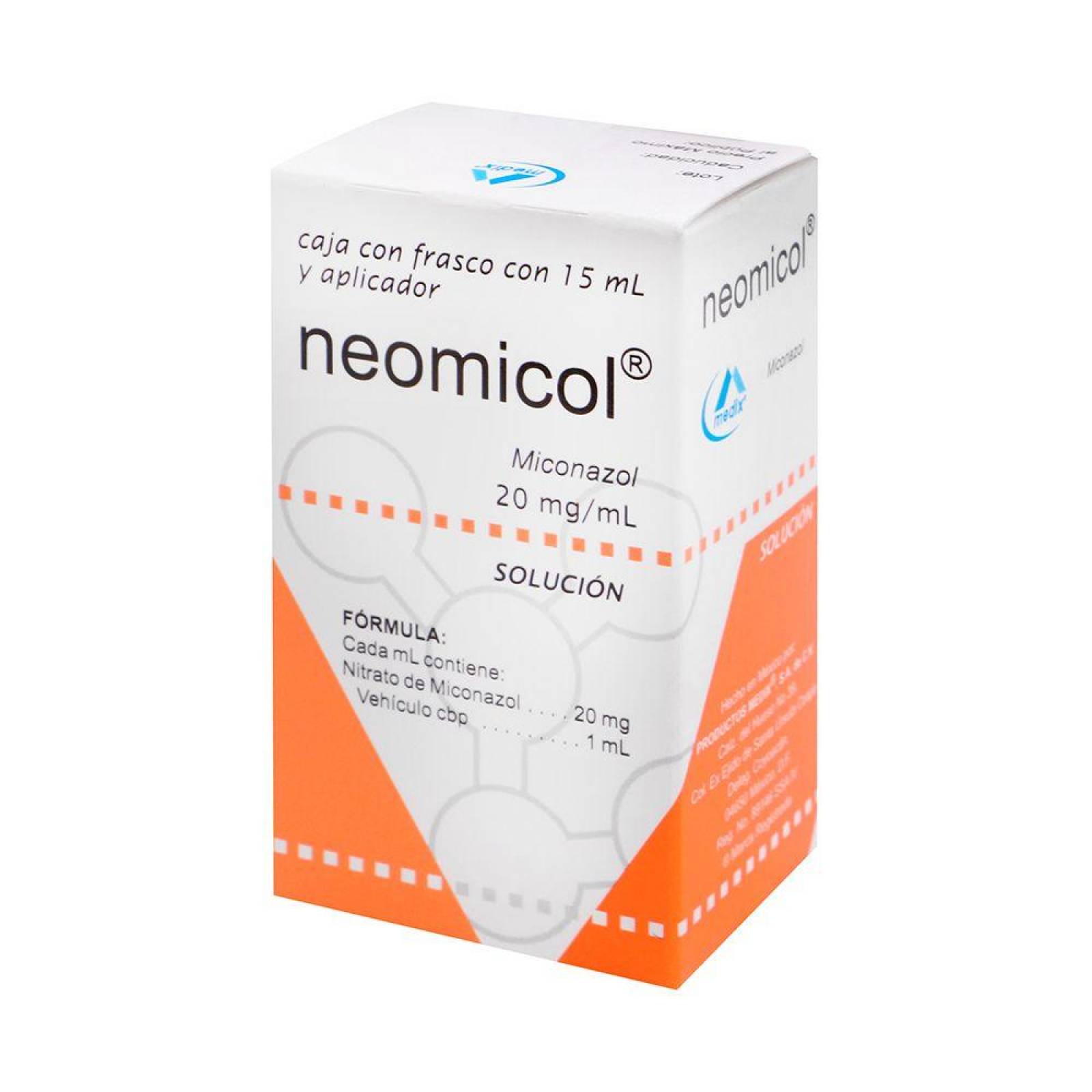 Neomicol Solución 20mg Caja Con Frasco Con 15mL