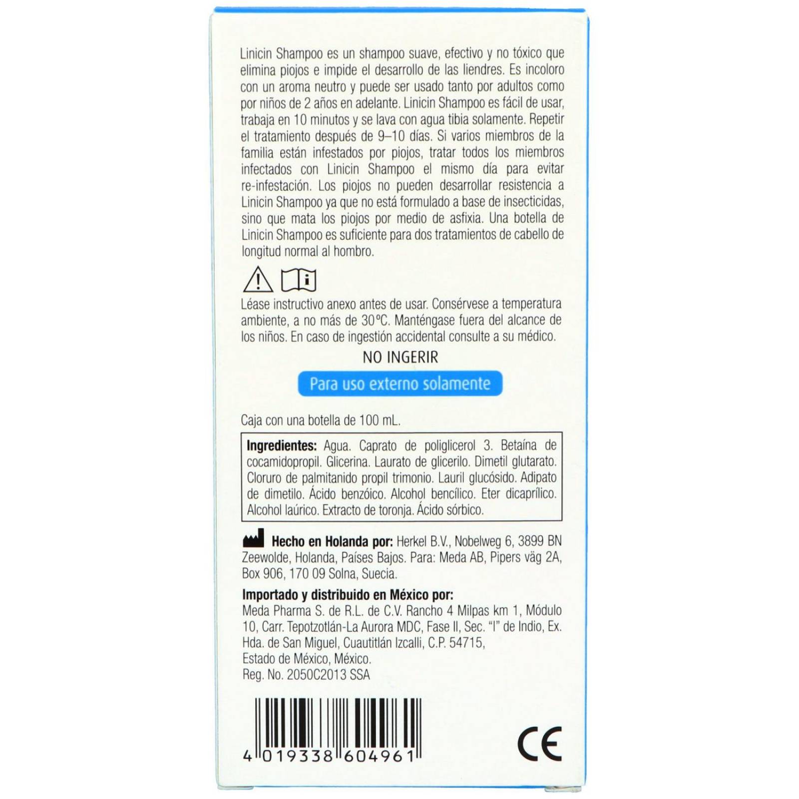 SHAMPOO LINICIN FRASCO CON 100 ML