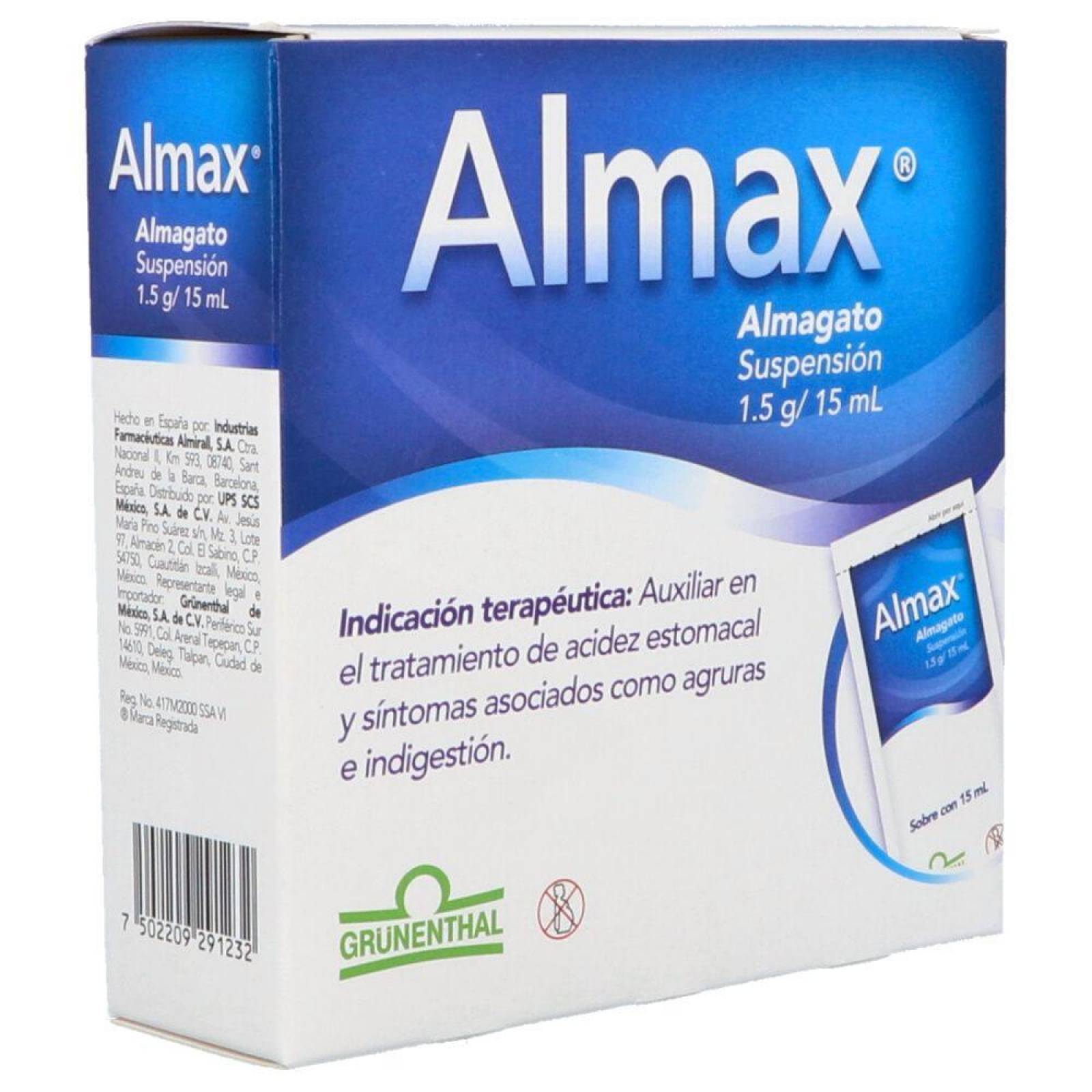 Almax Solución 1.5 mg/15 mL Con 12 Sobres