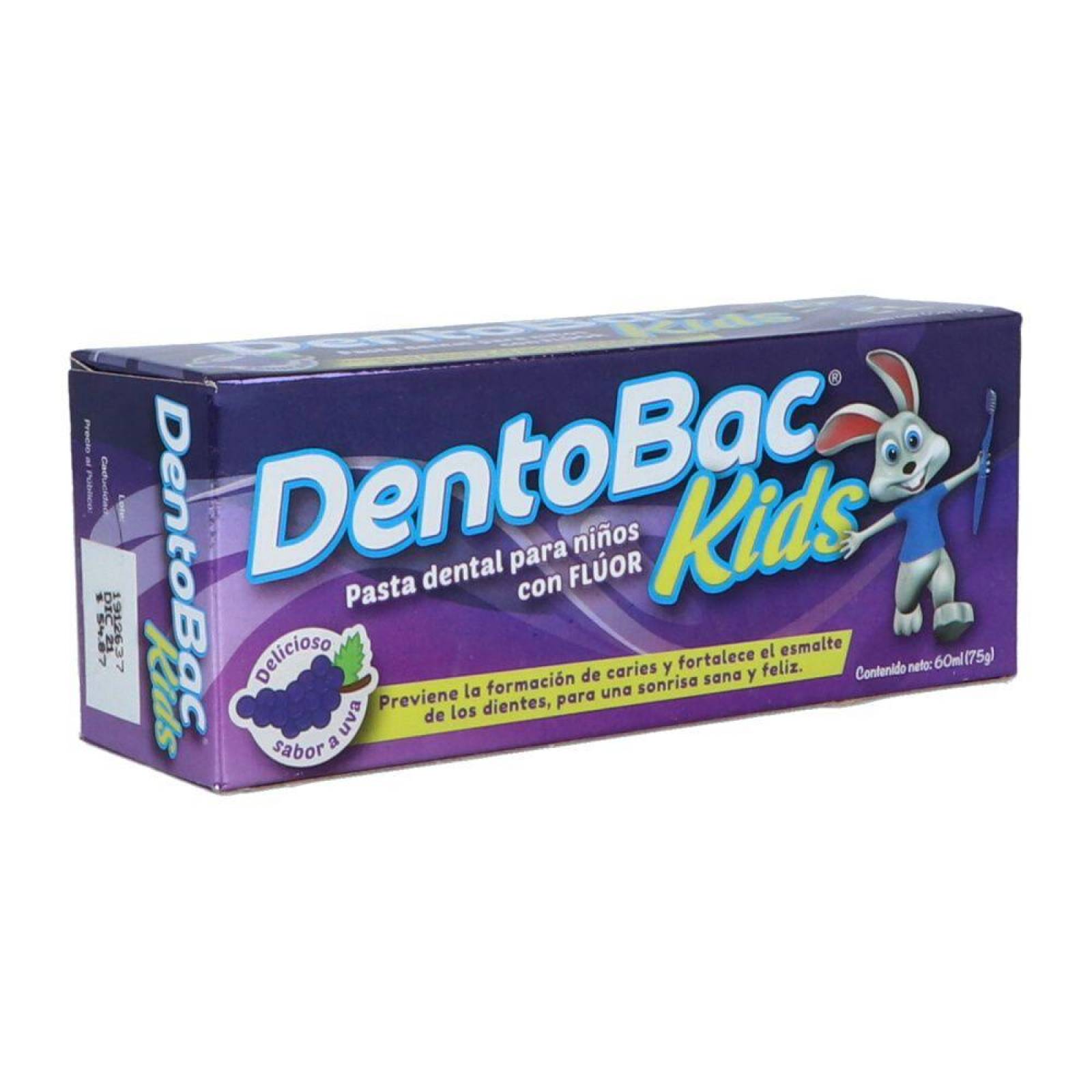 Crema Dental Dentobac Kids Tubo Con 60 mL