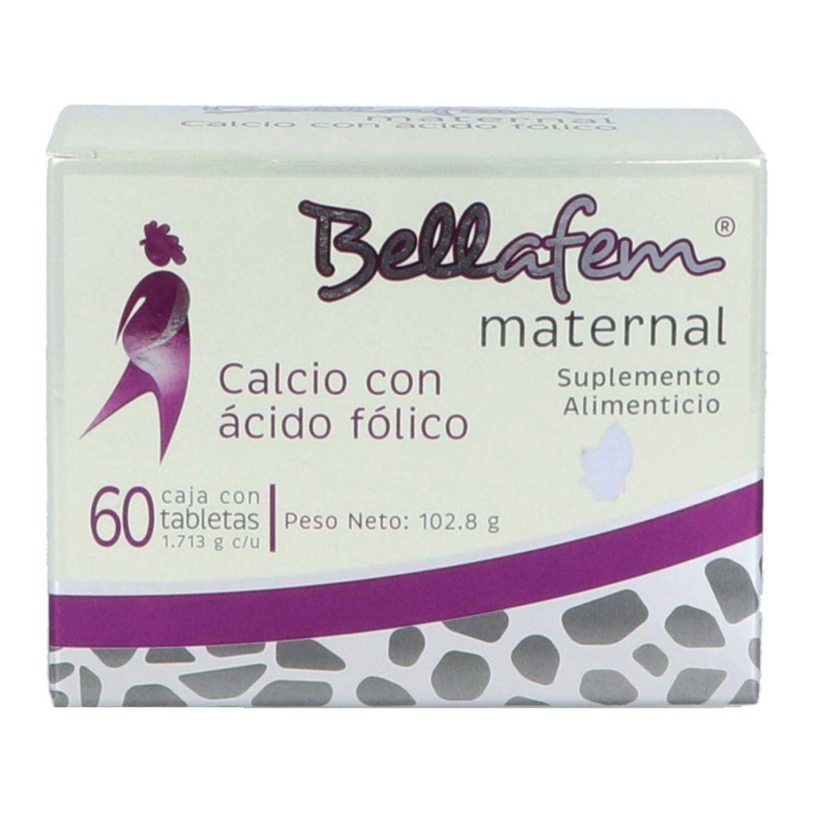 Bellafem Maternal Caja Con Frasco Con 60 Tabletas
