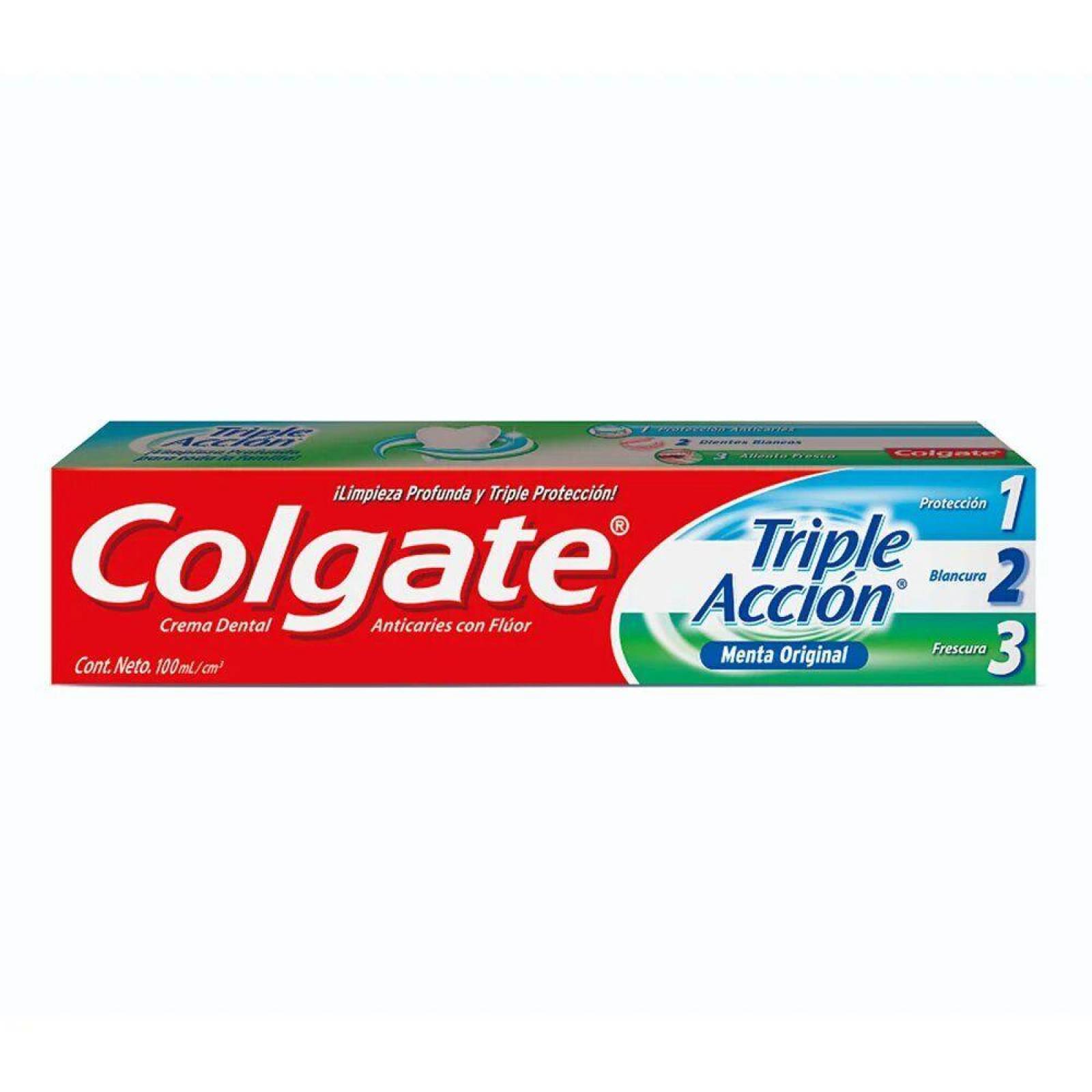 Crema Dental Colgate Triple Acción Caja Con Tubo Con 132G / 100 Ml