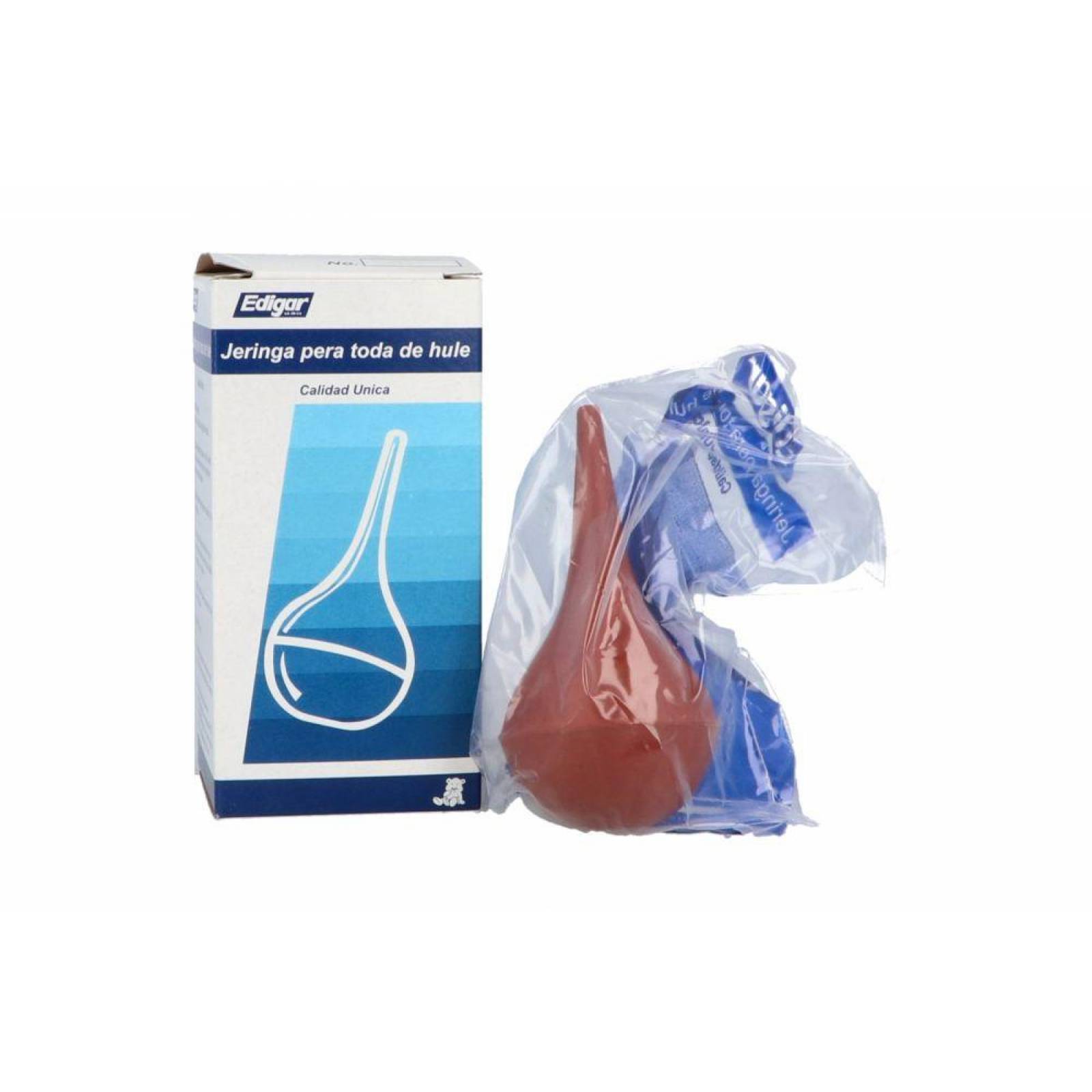 Jeringa Pera Toda de Hule Edigar No. 2 Caja Con 1 Pieza