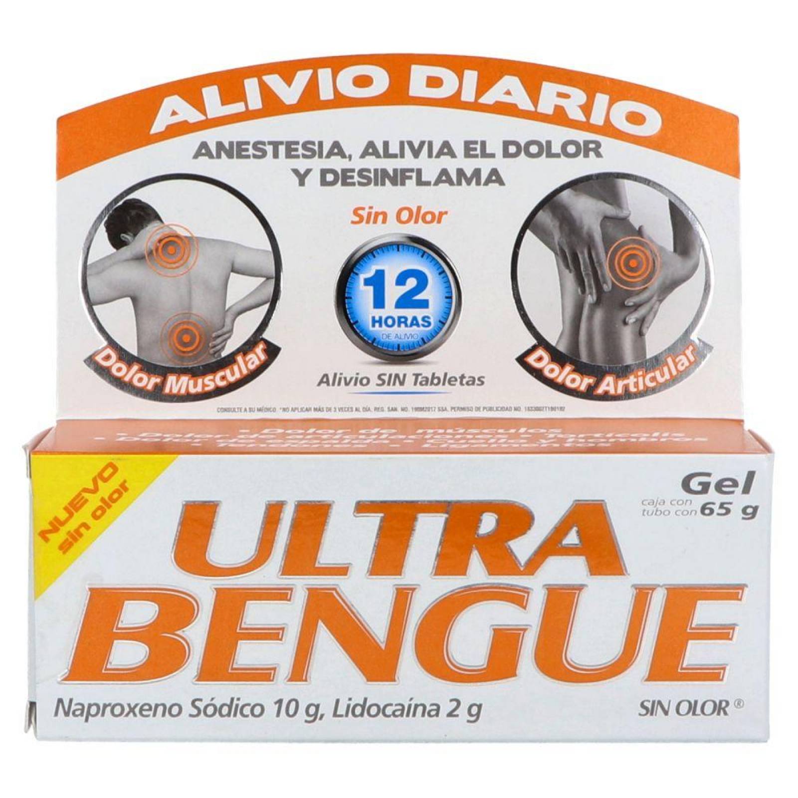 Ultra Bengue Gel Sin Olor Caja Con Tubo Con 65 g