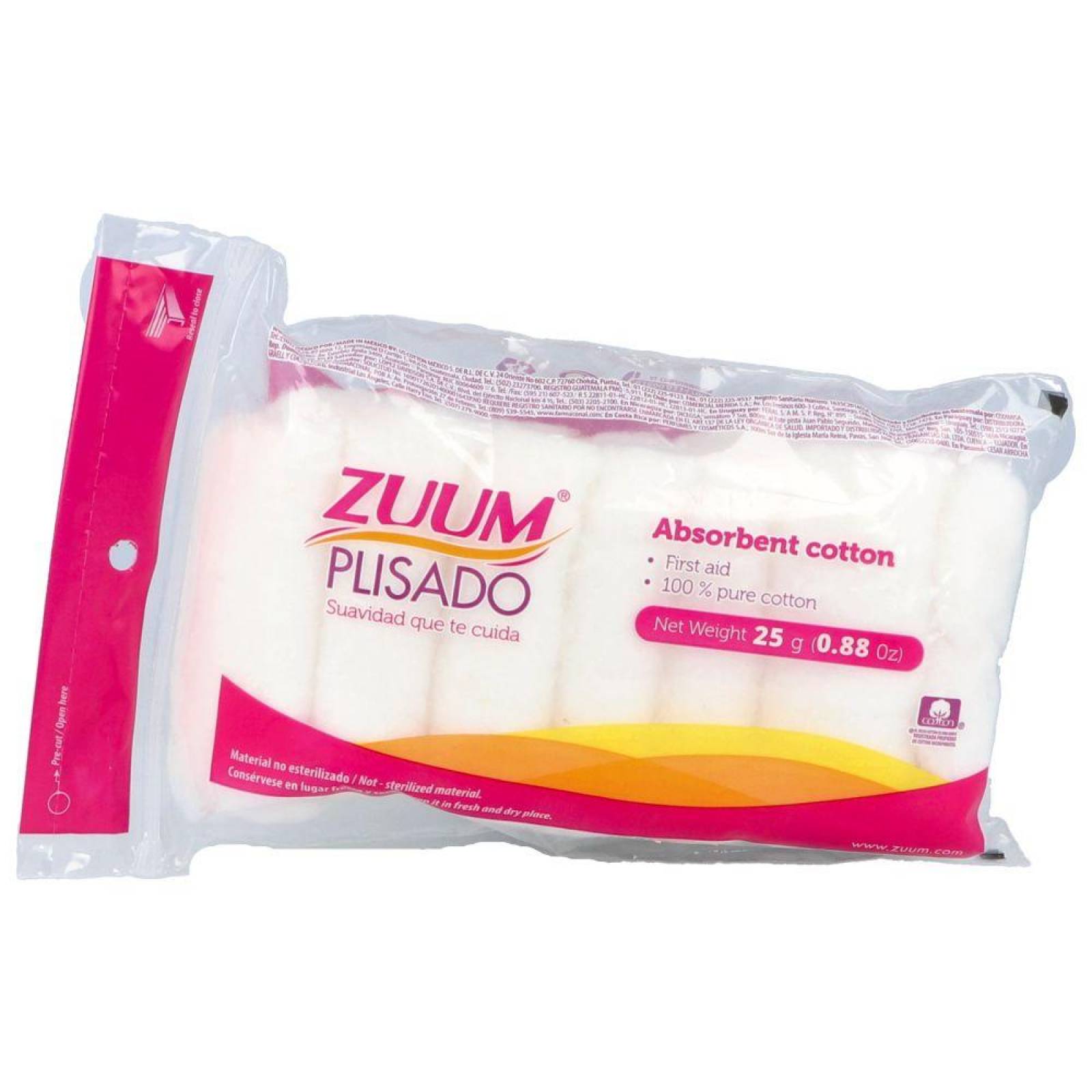 Zuum Plisado Algodón Empaque con 25 g