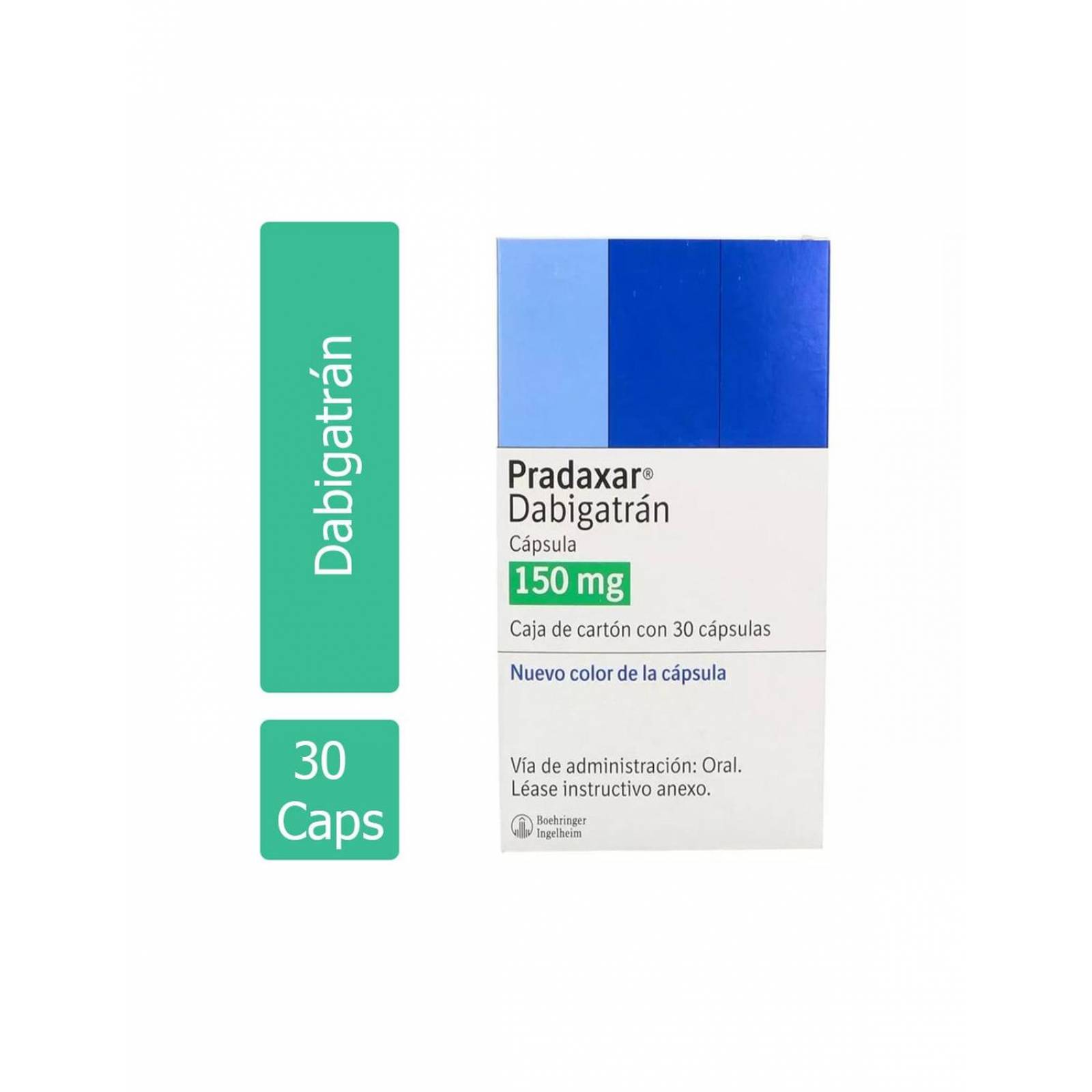 Pradaxar 150 mg Caja Con 30 Cápsulas - RX