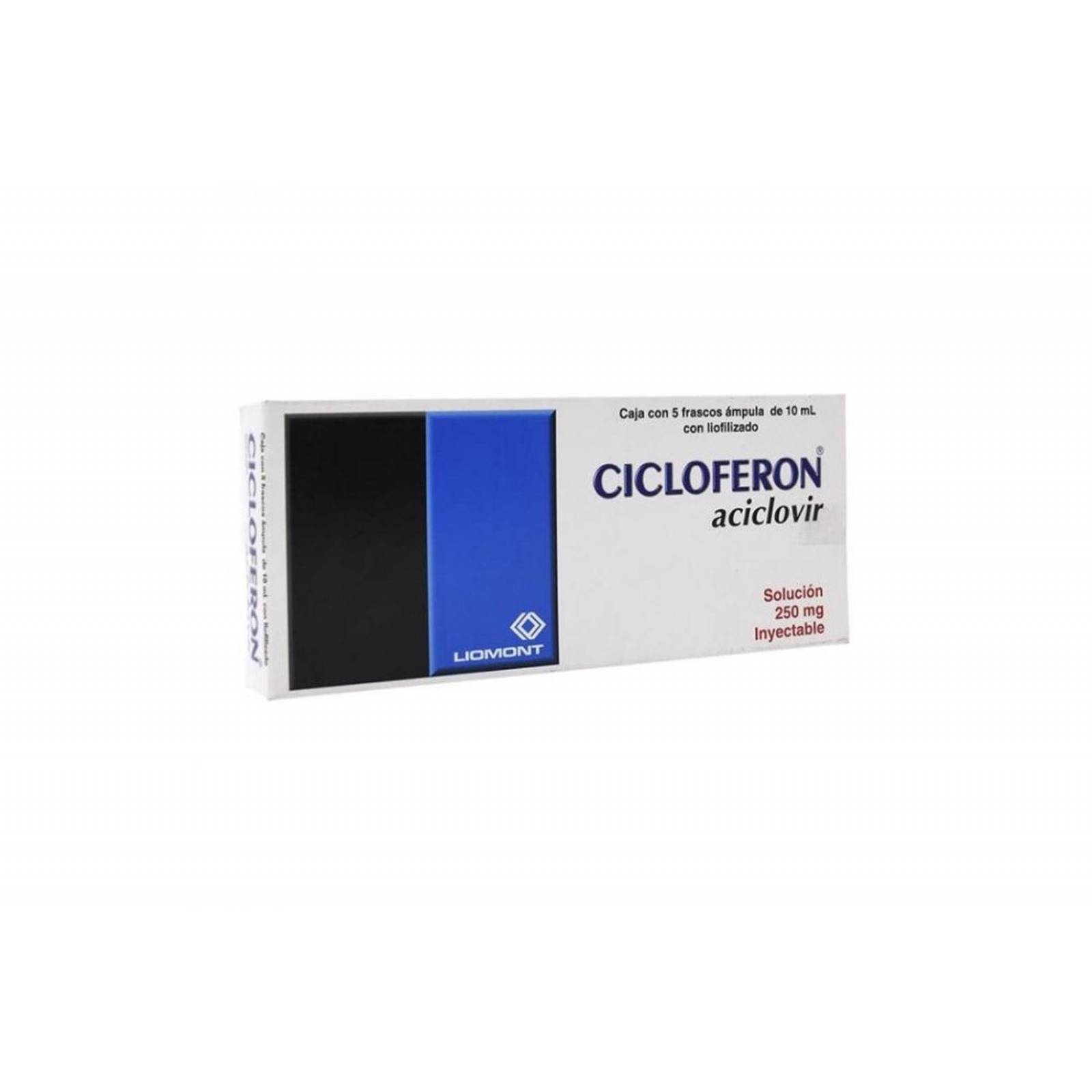 Cicloferon IV 250 mg Solución Inyectable Caja Con 5 Frascos Ámpula