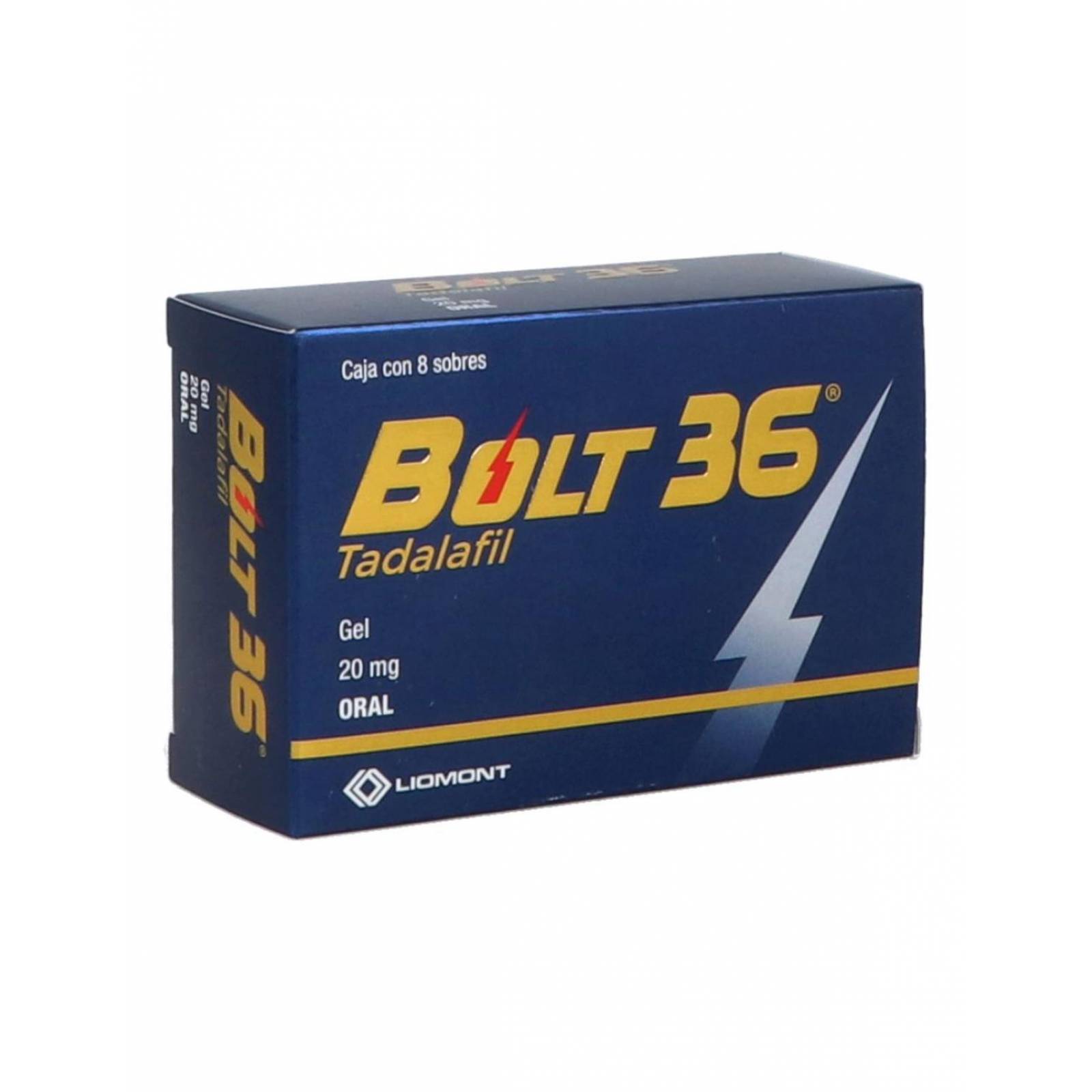 Bolt 36 20 mg oral 8 Sobre con Gel