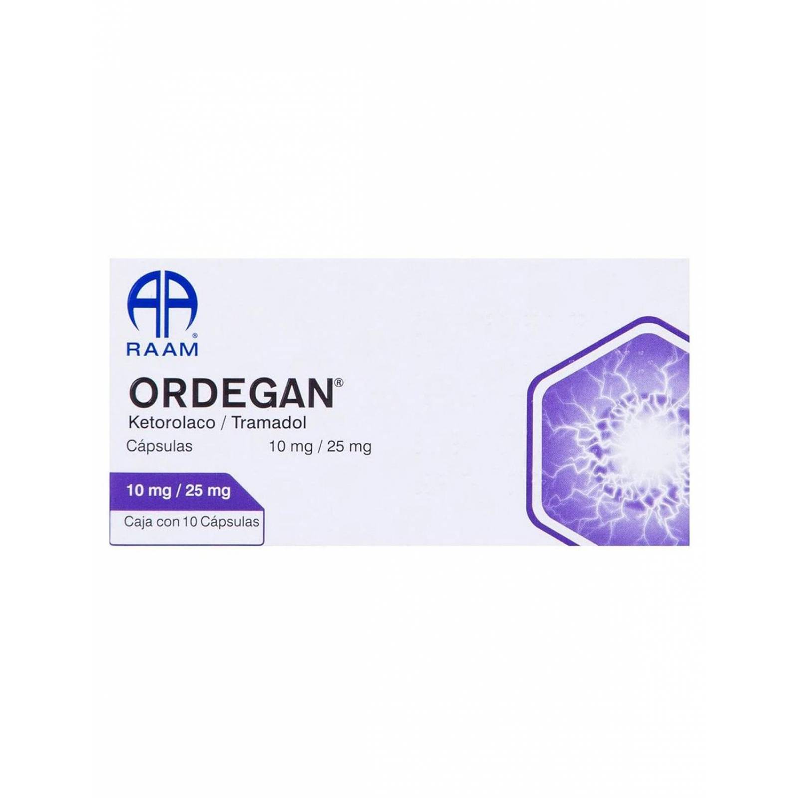 Ordegan 10 mg/25 mg Caja Con 10 Cápsulas
