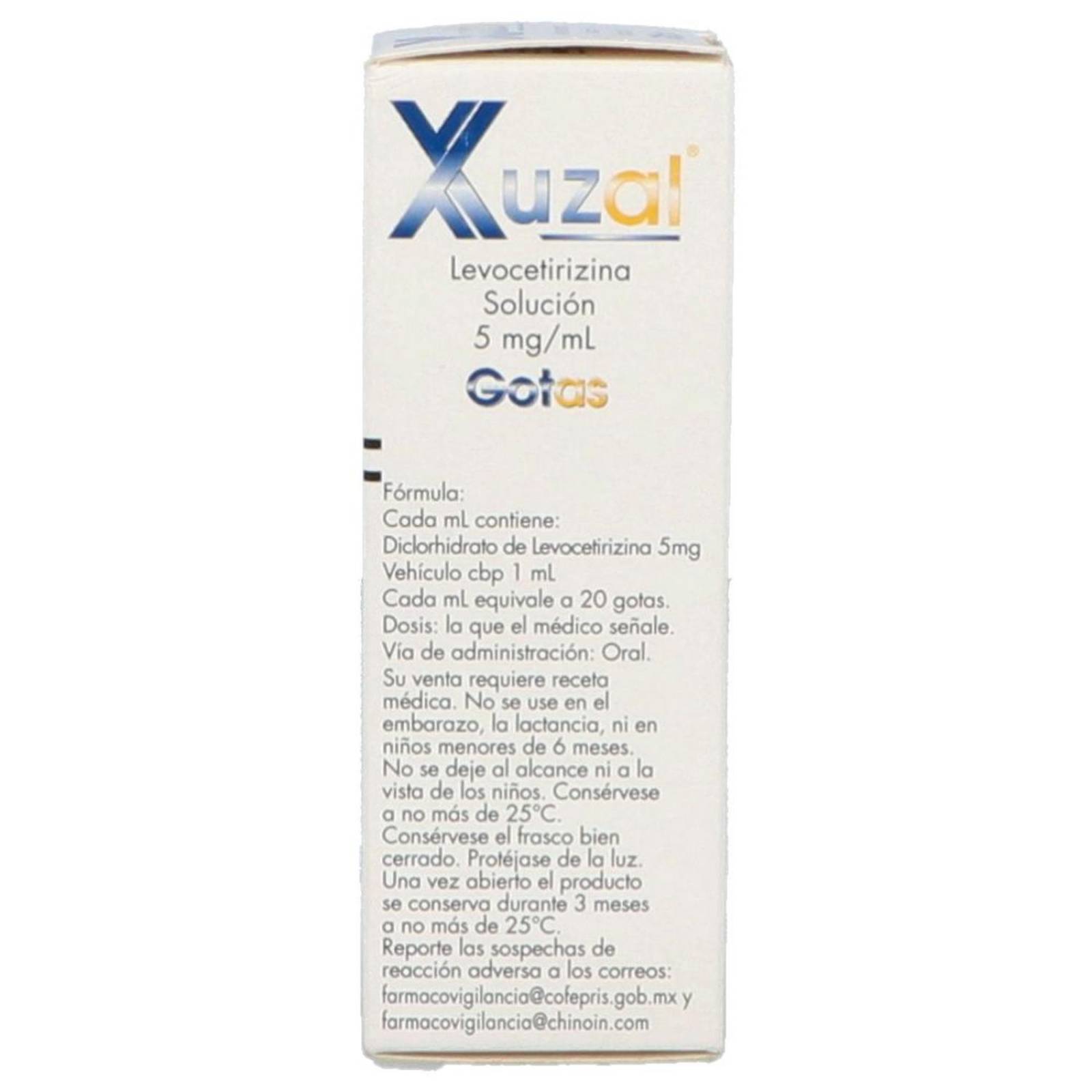 Xuzal 5 mg Caja Con Frasco Gotero Con 20 mL