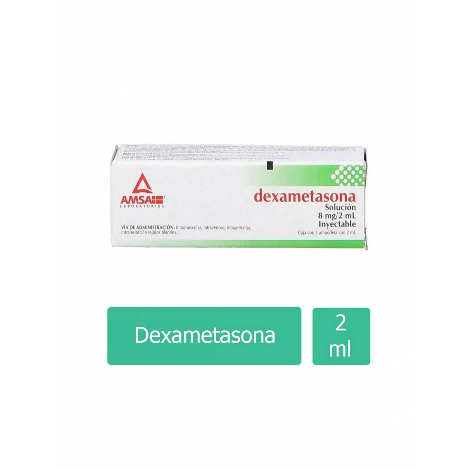 Dexametasona 8 mg/2mL Solución Inyectable Caja Con Ampolleta - RX