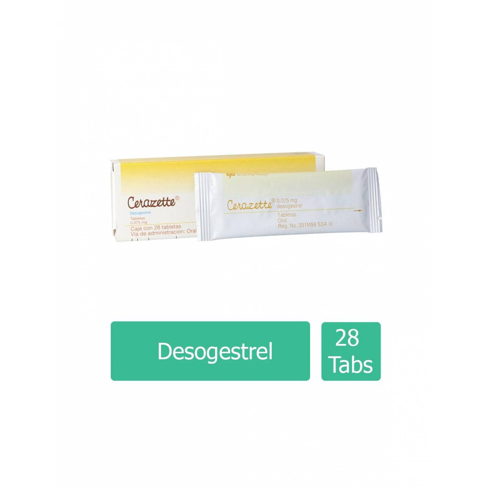 Cerazette 0.075 mg Caja Con 28 Tabletas