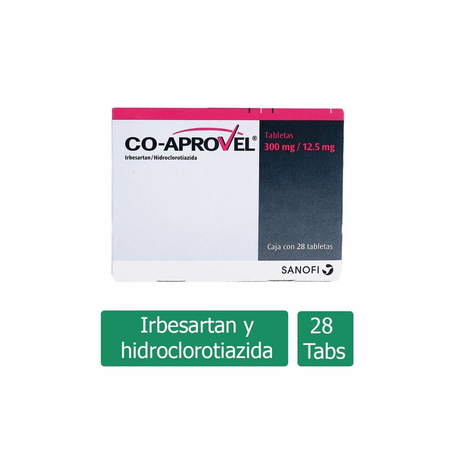 CoAprovel 300 mg / 12.5 mg Caja Con 28 Tabletas