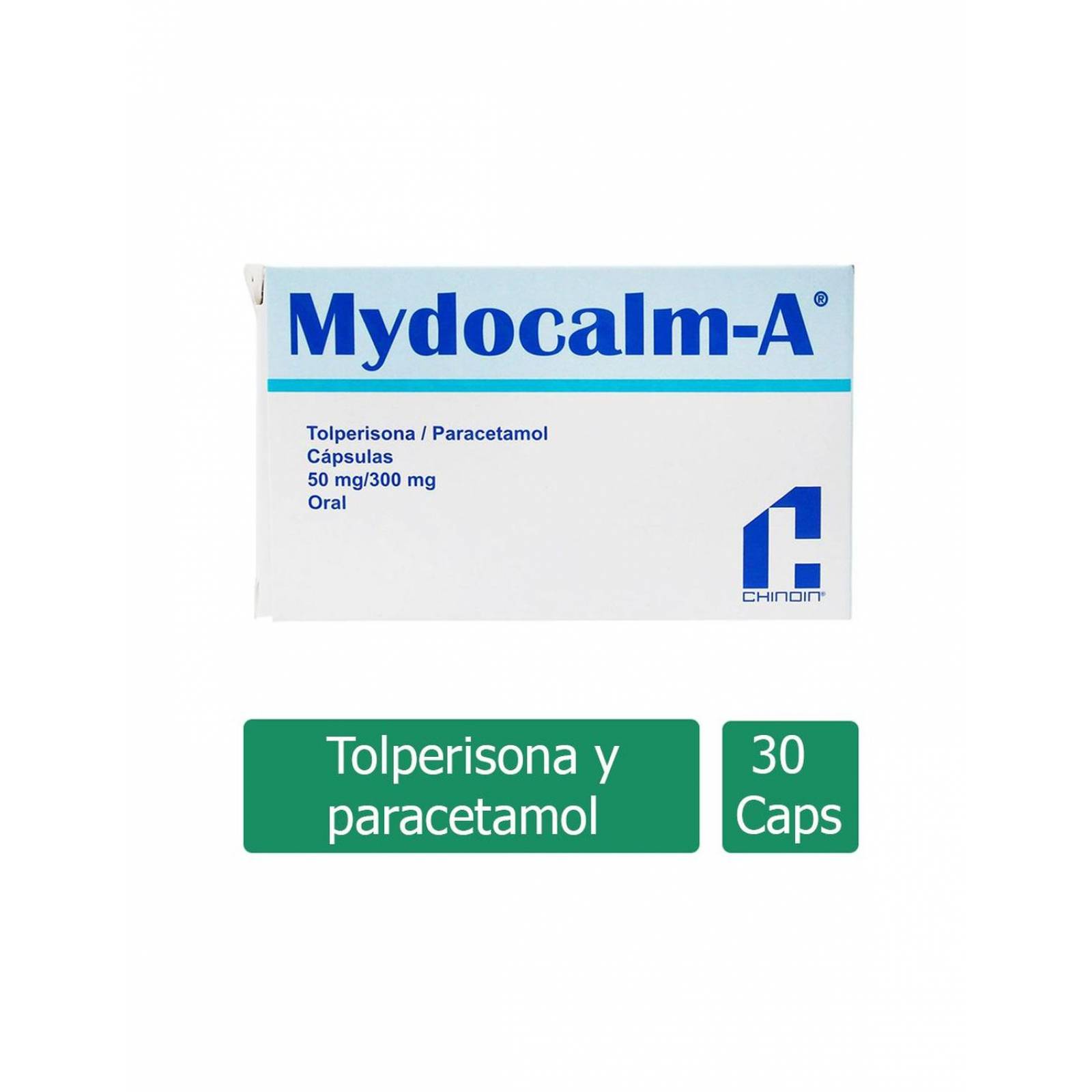 Mydocalm A 50 mg / 300 mg Caja Con 30 Cápsulas