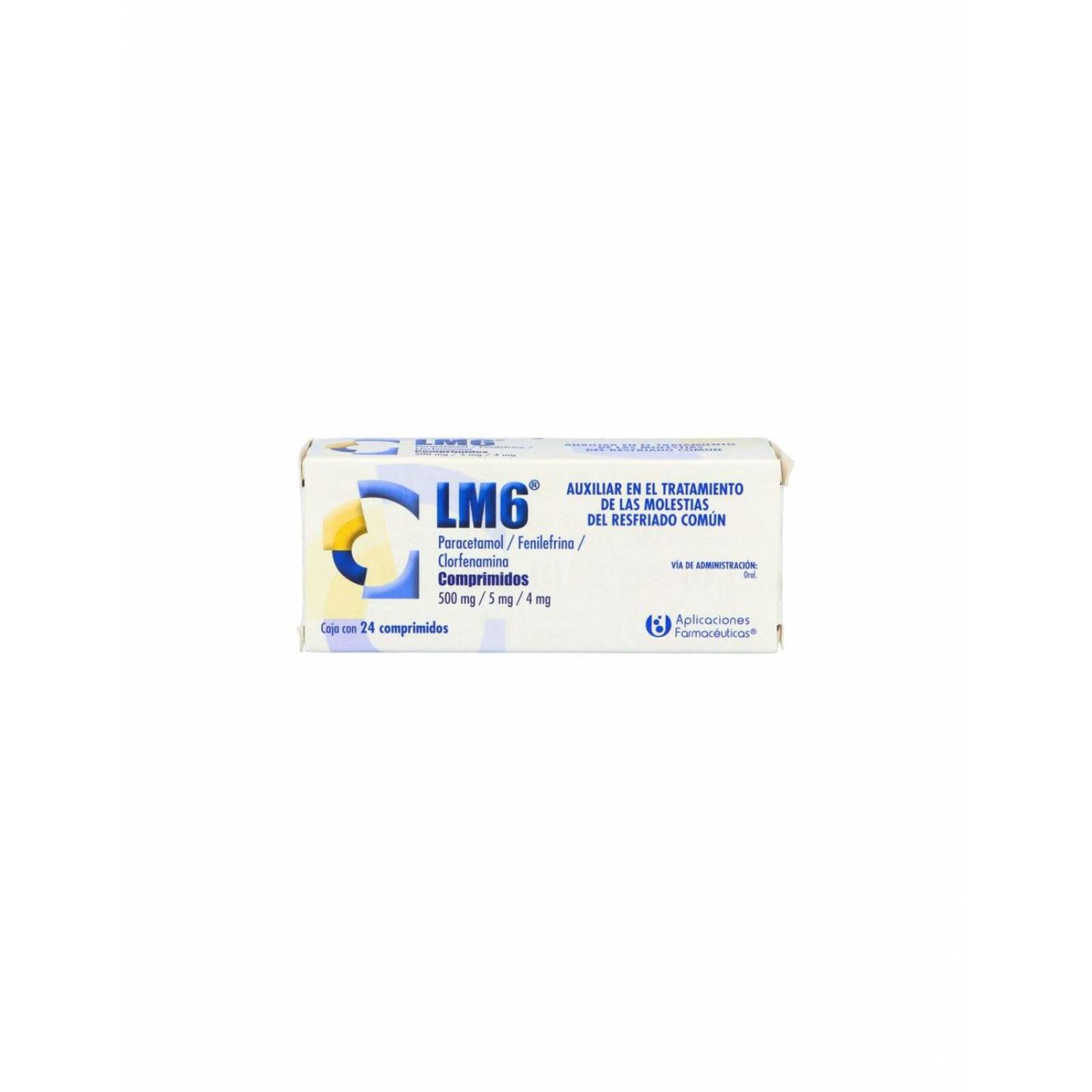 LM6 500 mg /5 mg/4 mg Caja Con 24 Comprimidos