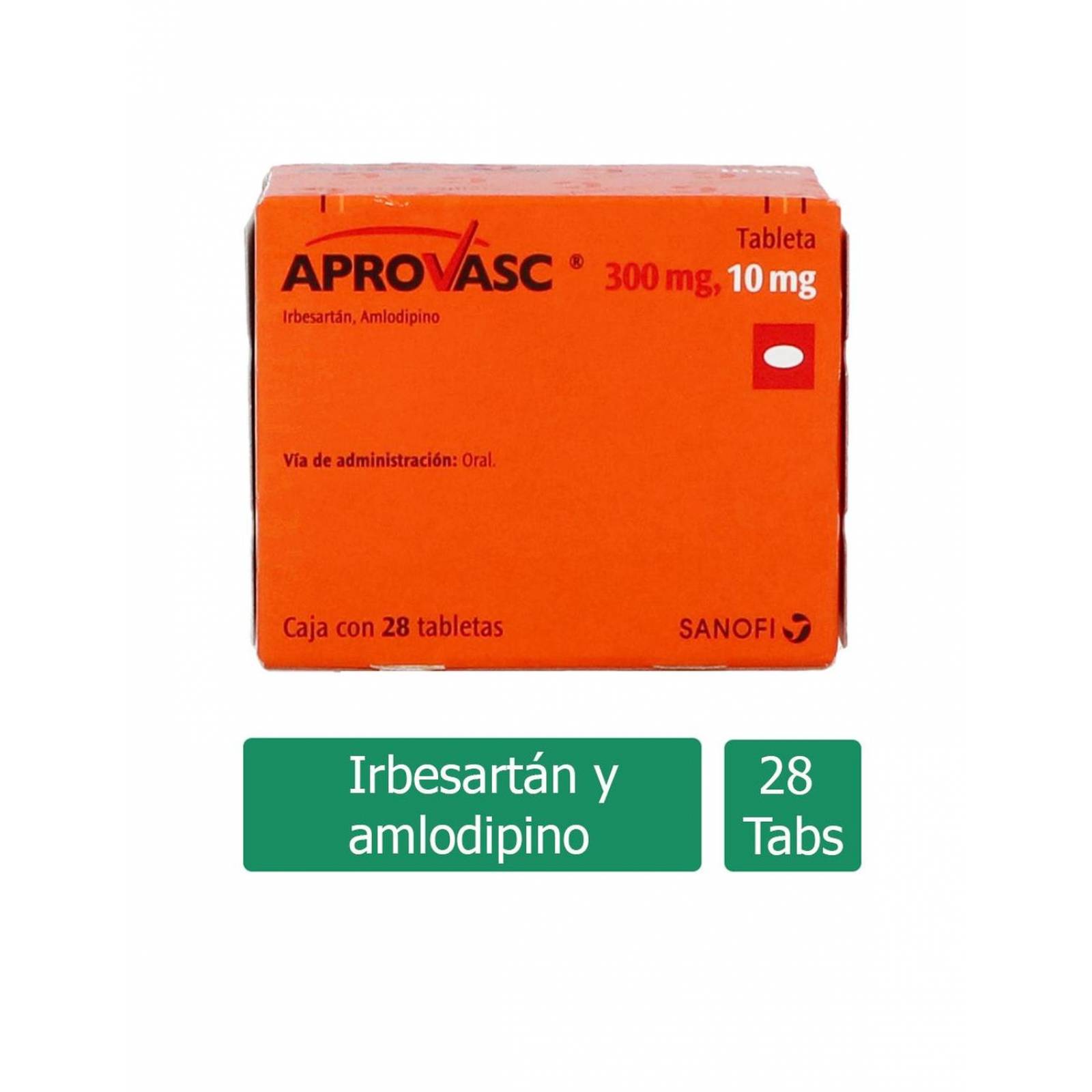 Aprovasc 300 mg / 10 mg Caja Con 28 Tabletas