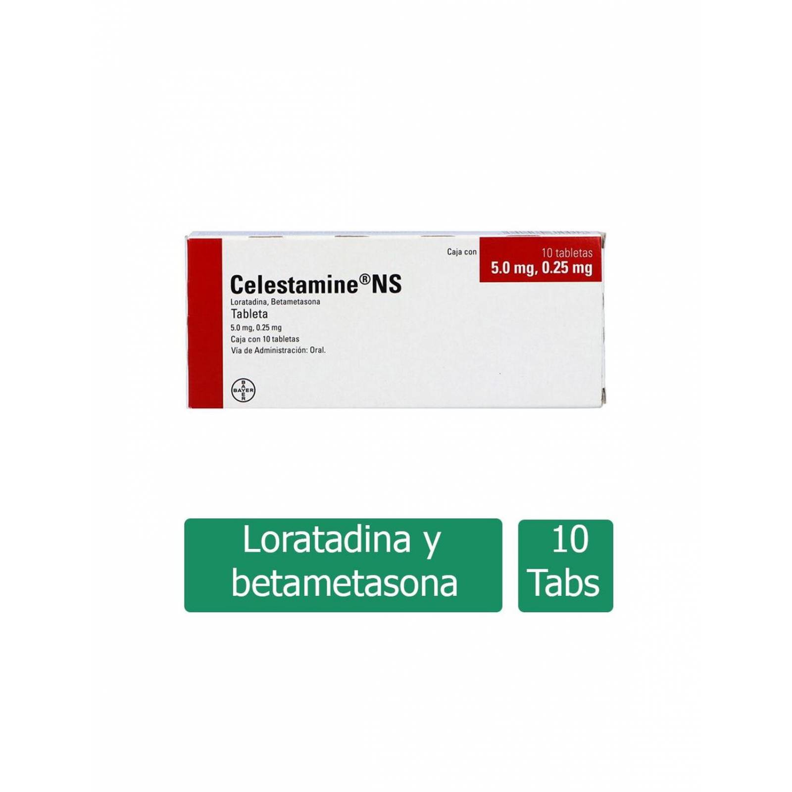 Celestamine NS 5mg/0.25mg Caja Con 10 Tabletas