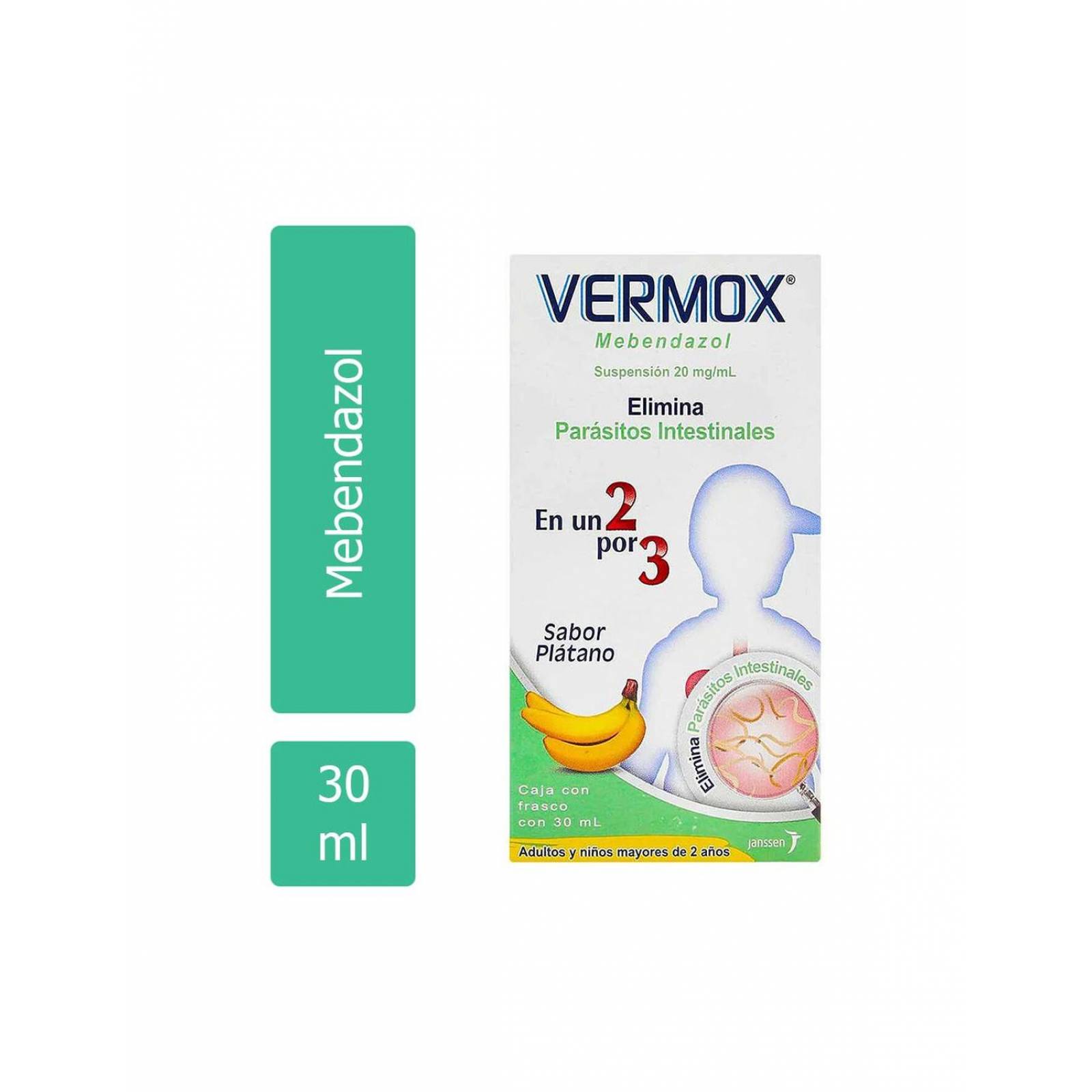 Vermox 20mg/mL Caja Con Un Frasco 30 mL